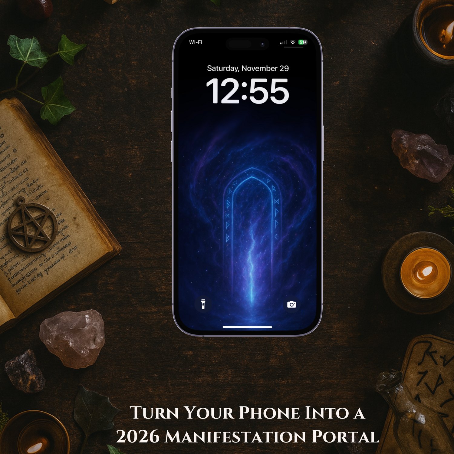 2026 Intention Portal Mobile Phone Wallpaper | New Year Manifestation ...