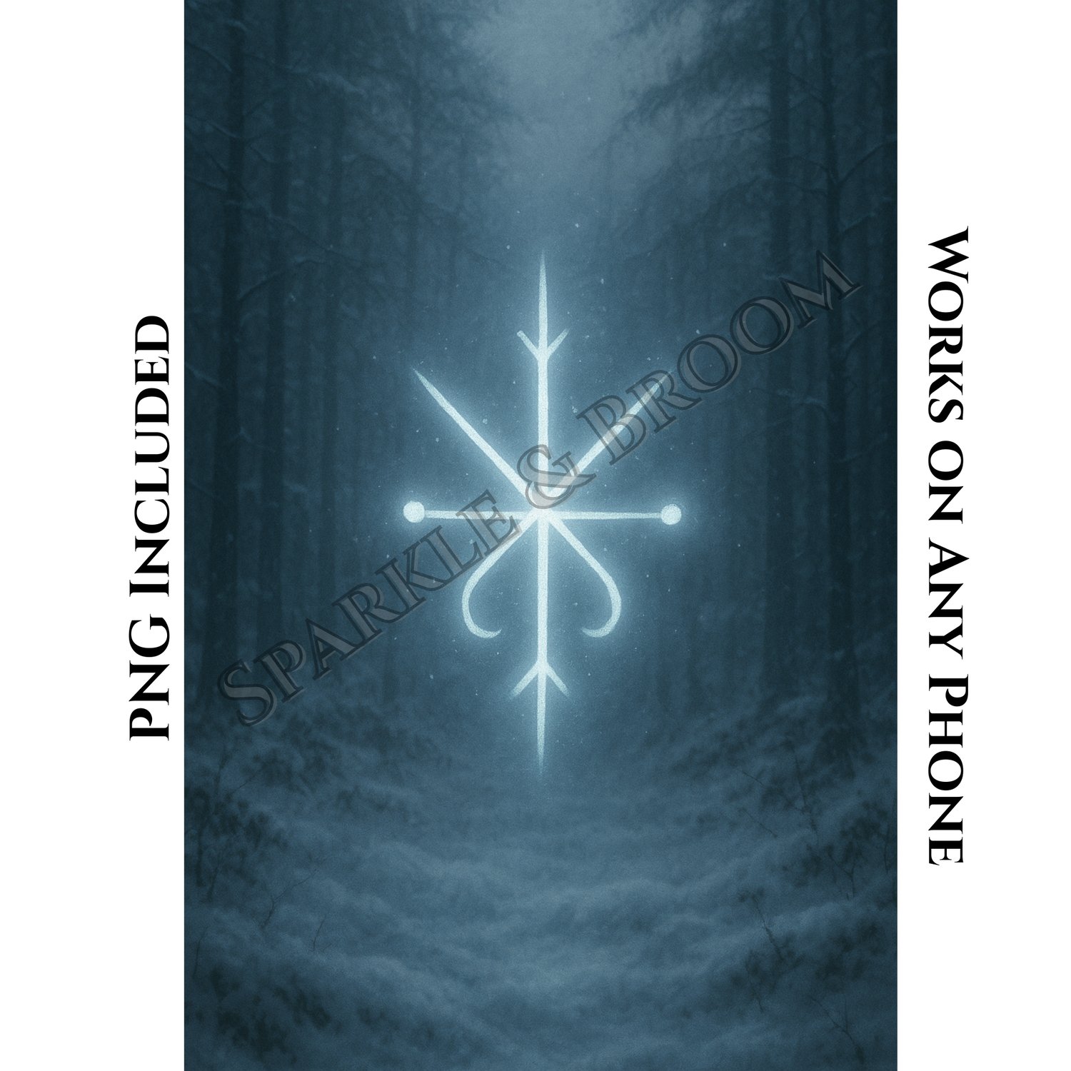 Calm Spirit Winter Sigil – Frosted Protection Phone Wallpaper - Payhip