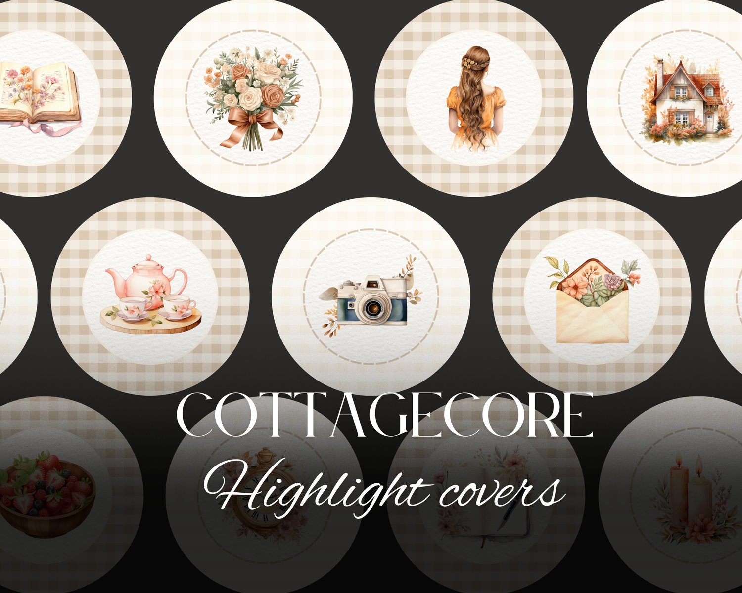 20 Cottagecore Instagram Highlight Covers | Aesthetic IG Icons | Canva ...