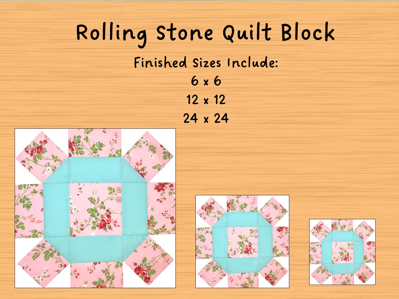 Rolling Stone Quilt Block Pattern