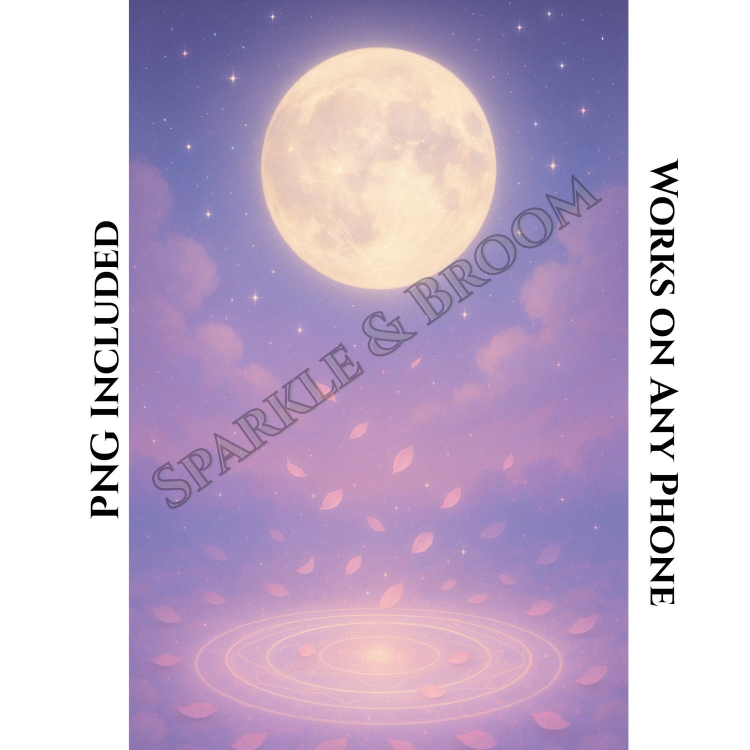 Gentle Lunar Blessing | Soft Moon Magic Aesthetic Wallpaper - Payhip