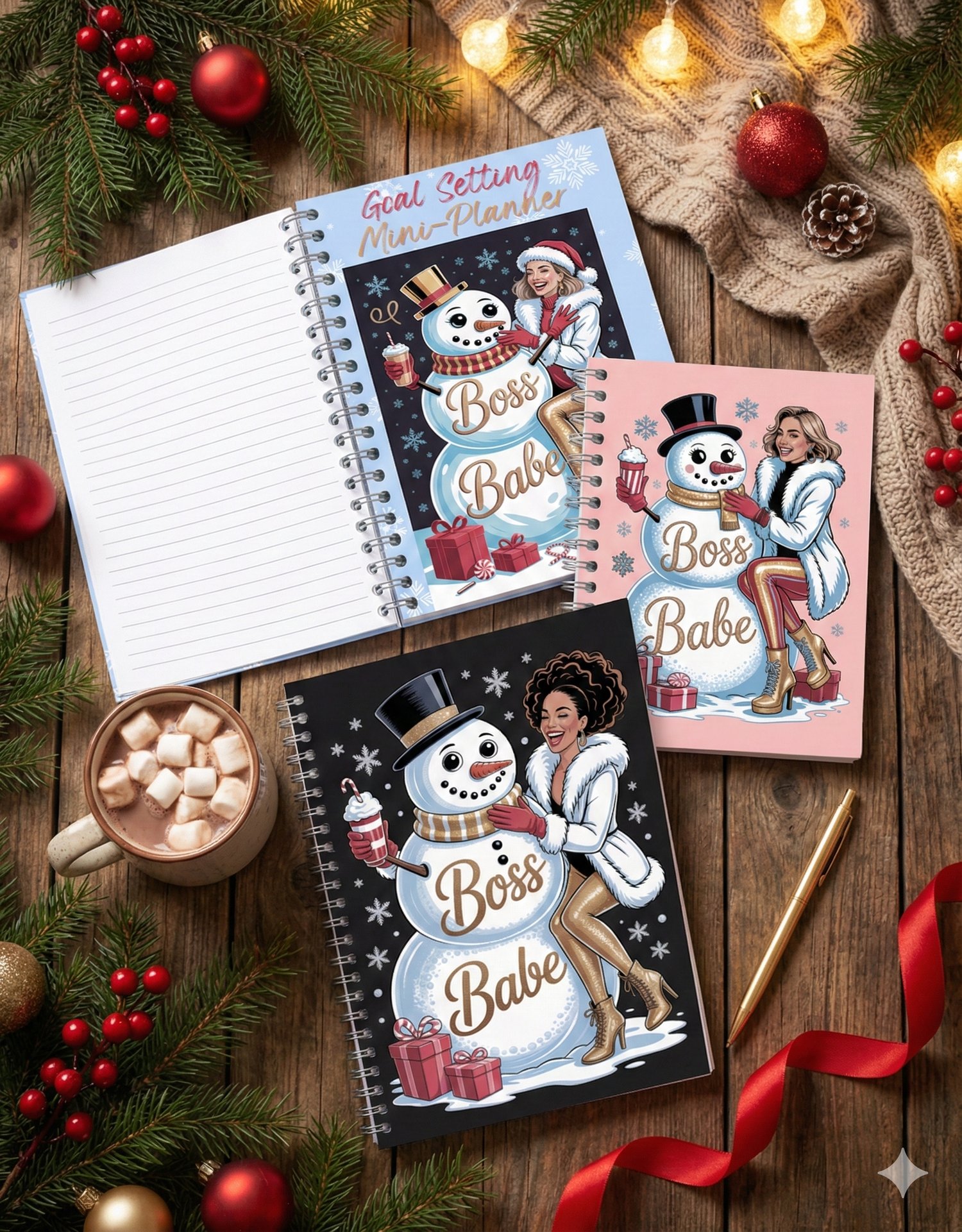 Boss Babe Holiday Goal Setting Mini-Planner Black Woman - Payhip