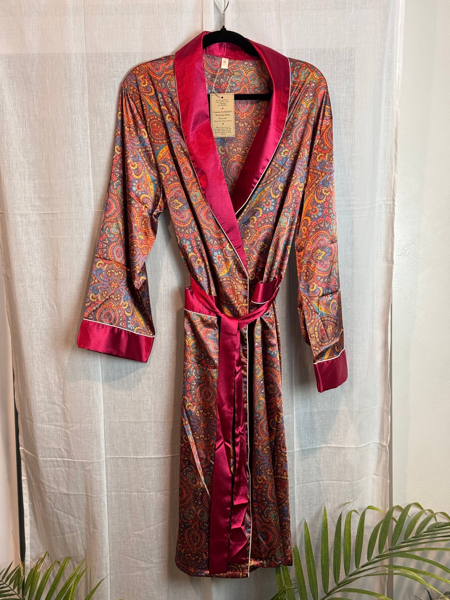 Archibald's Red Paisley Morning Robe - Payhip