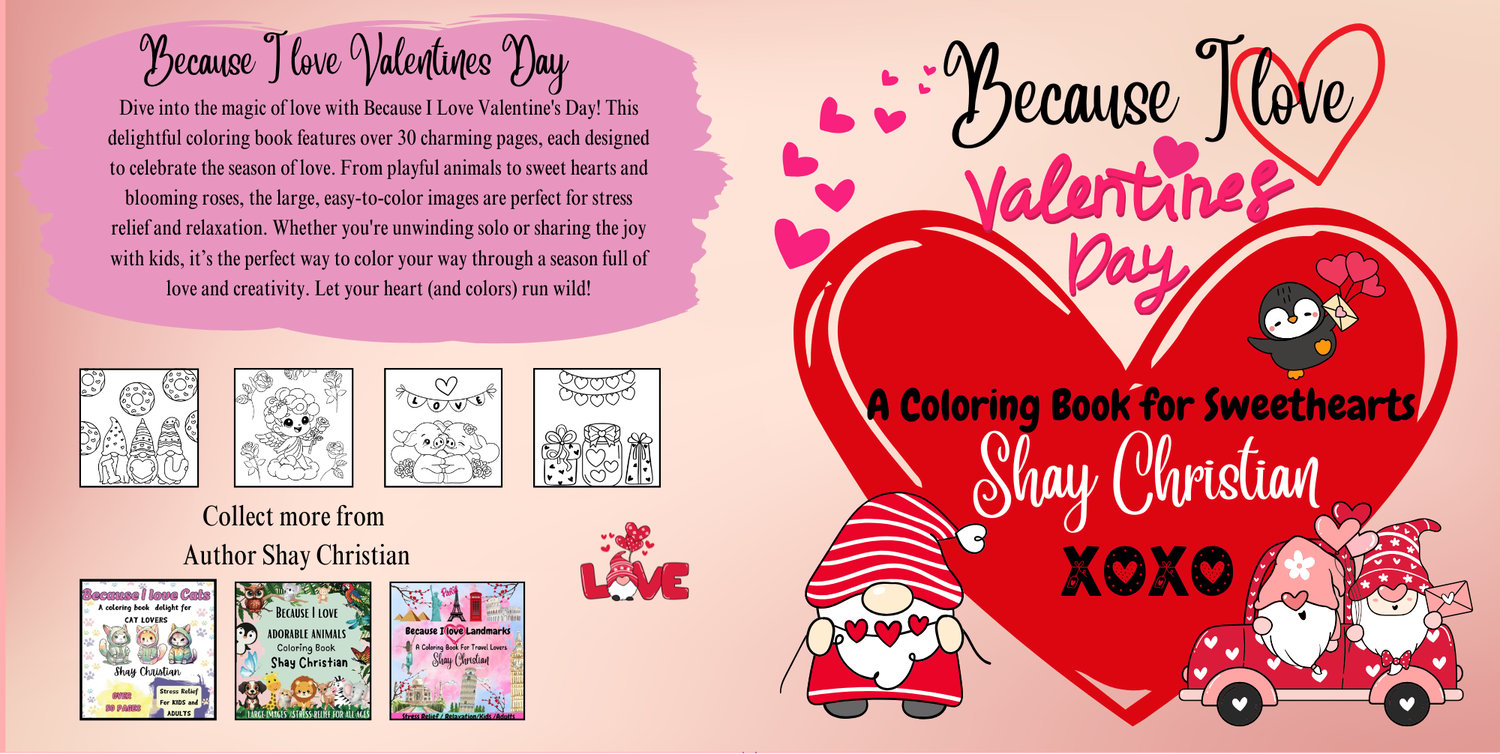 Because I Love Valentines Day: A Coloring Book for Sweethearts - Payhip