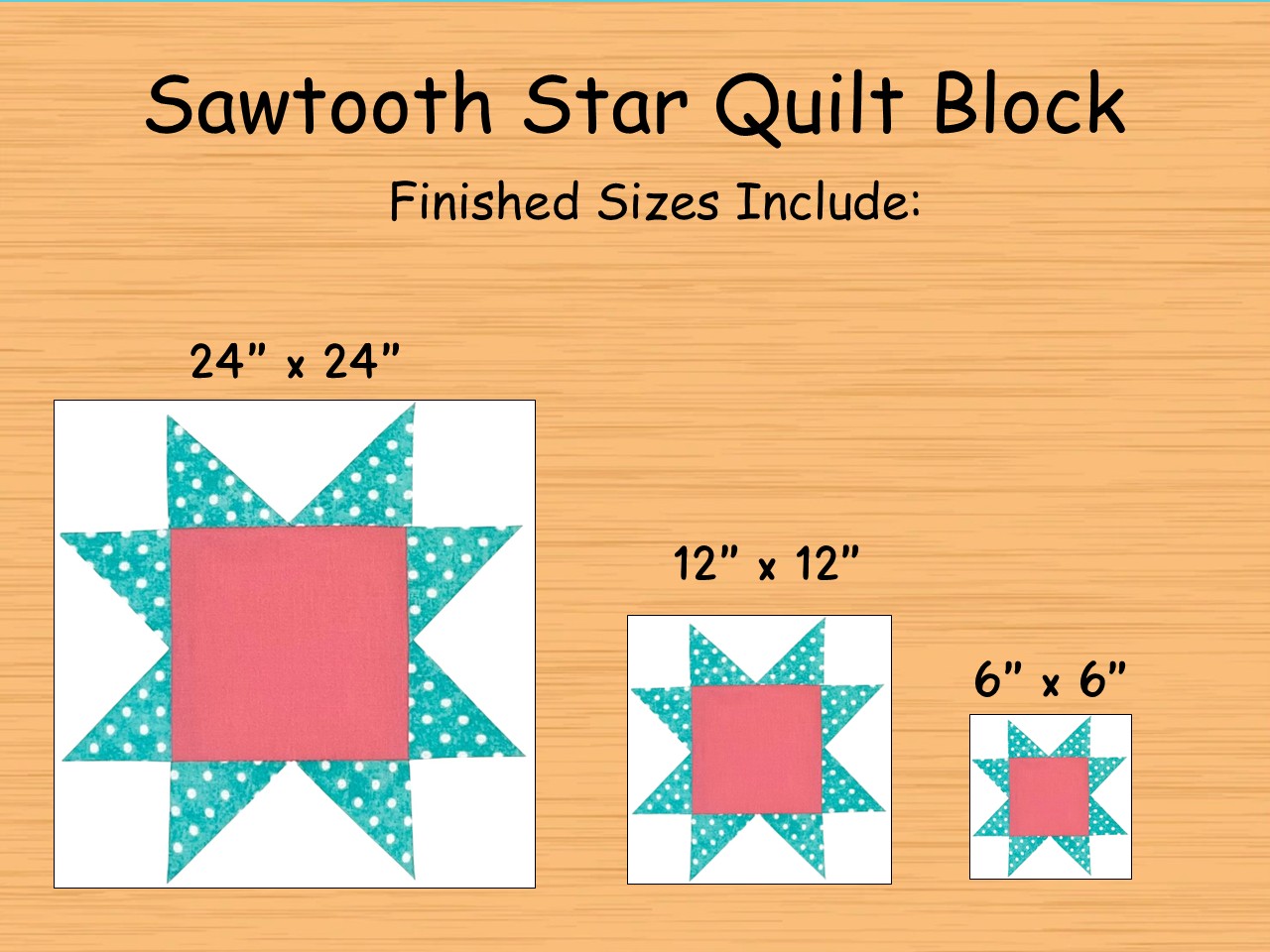 Sawtooth Star Quilt Block Pattern