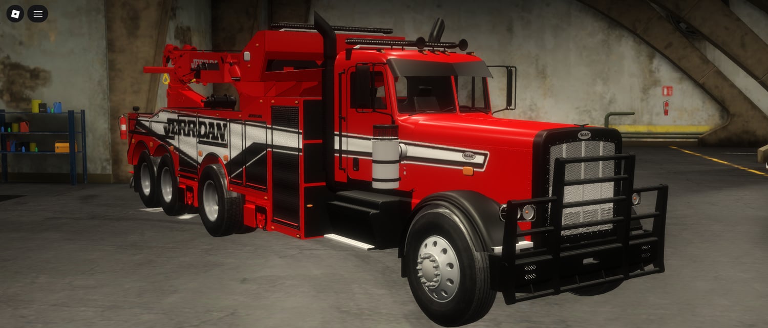 FREE Peterbild 389 Wrecker – Detailed Red Drivable Tow Truck for Roblox