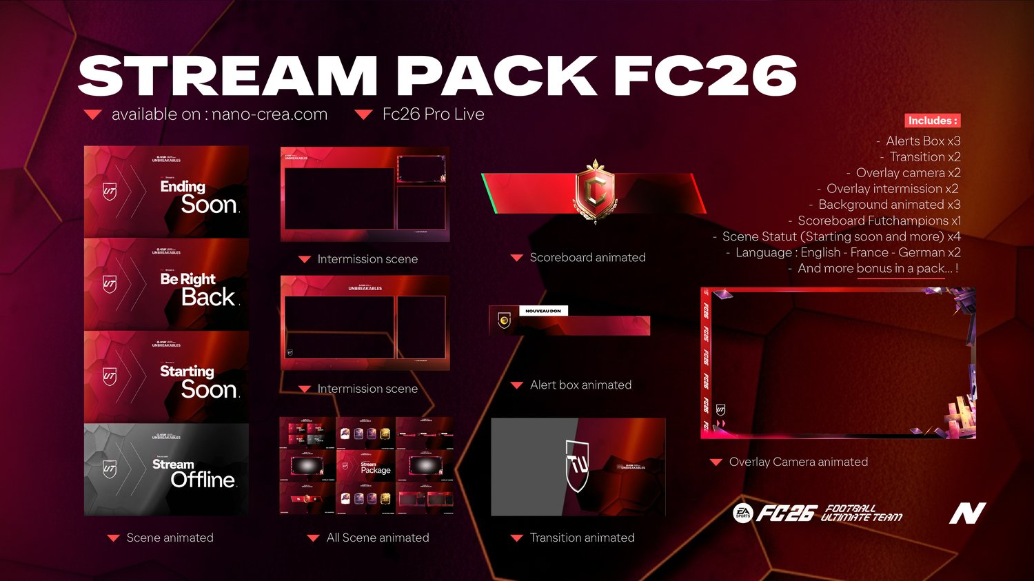 FC26 UNBREAKABLES: THE ULTIMATE STREAM & GRAPHIC PACK FOR EA SPORTS ...
