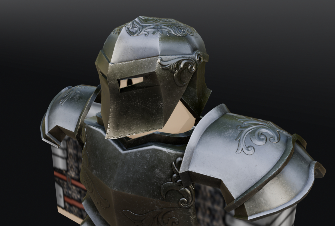 Roblox Medieval Knight Steel Armor Model Set