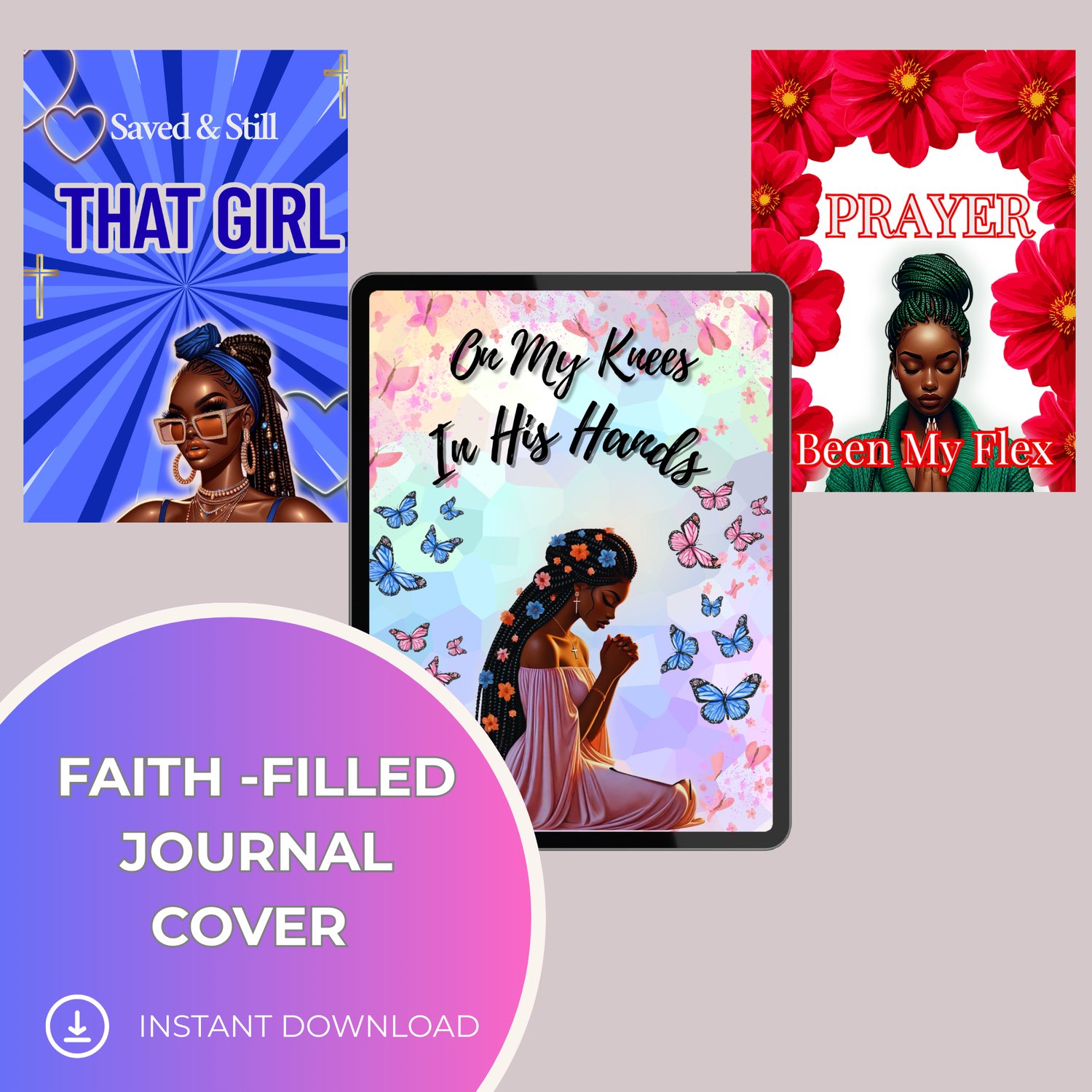 Faith-Filled Journal Covers | 4 Editable Canva Templates | Christian ...