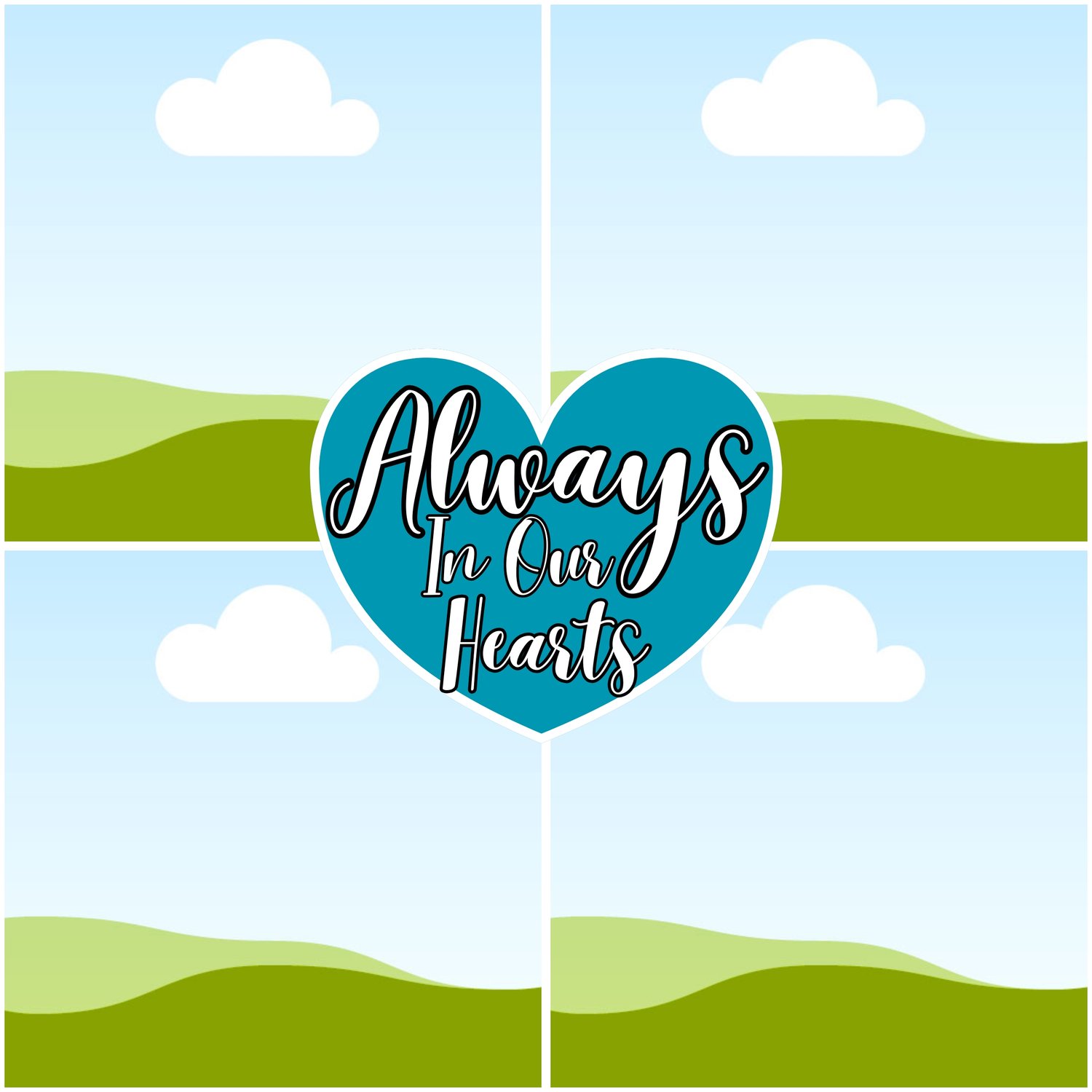 Always In Our Hearts Memorial Canva Template | In Loving Memory Photo ...