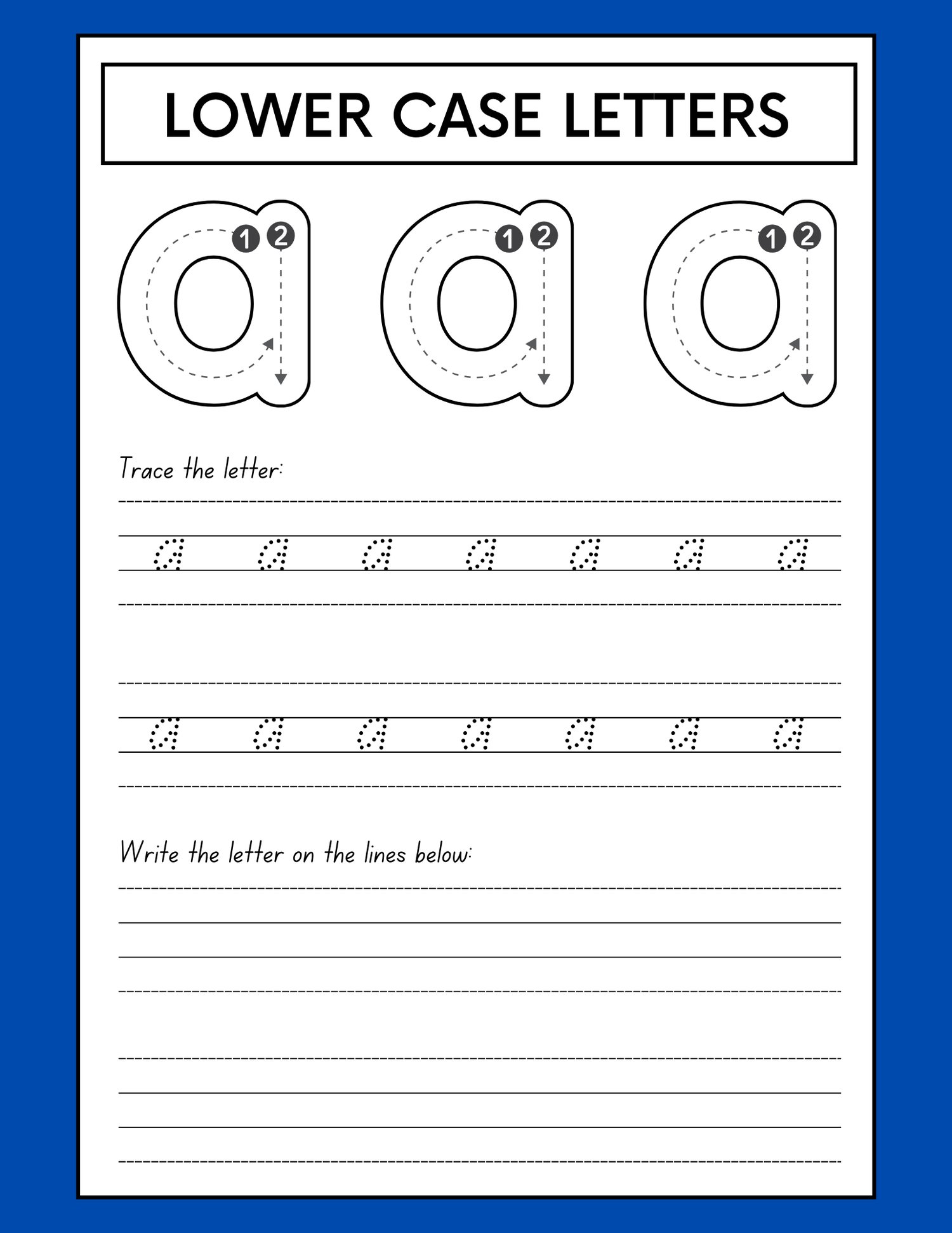 Lowercase Alphabet Tracing Booklet pdf - Payhip