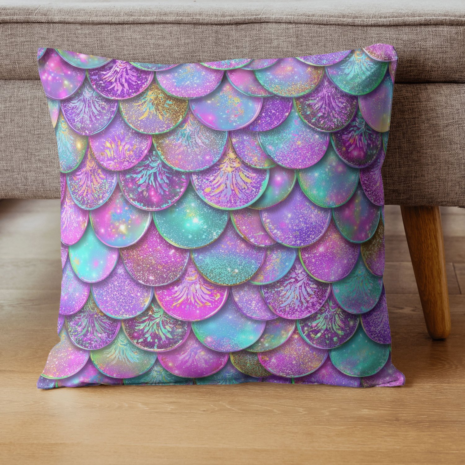 Iridescent Mermaid Scales Seamless Patterns Digital Paper Digital ...