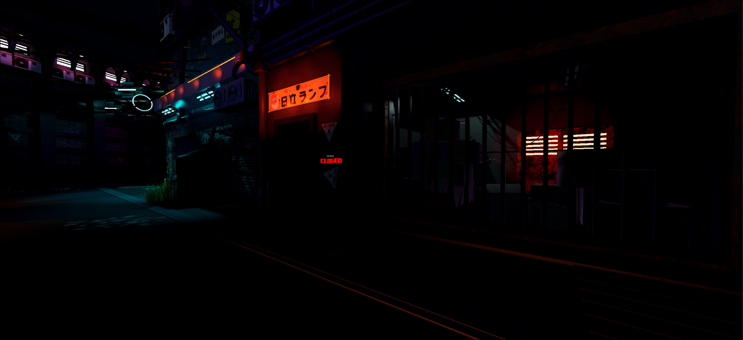 Midnight Sci-Fi Neon Urban Environment Roblox Map