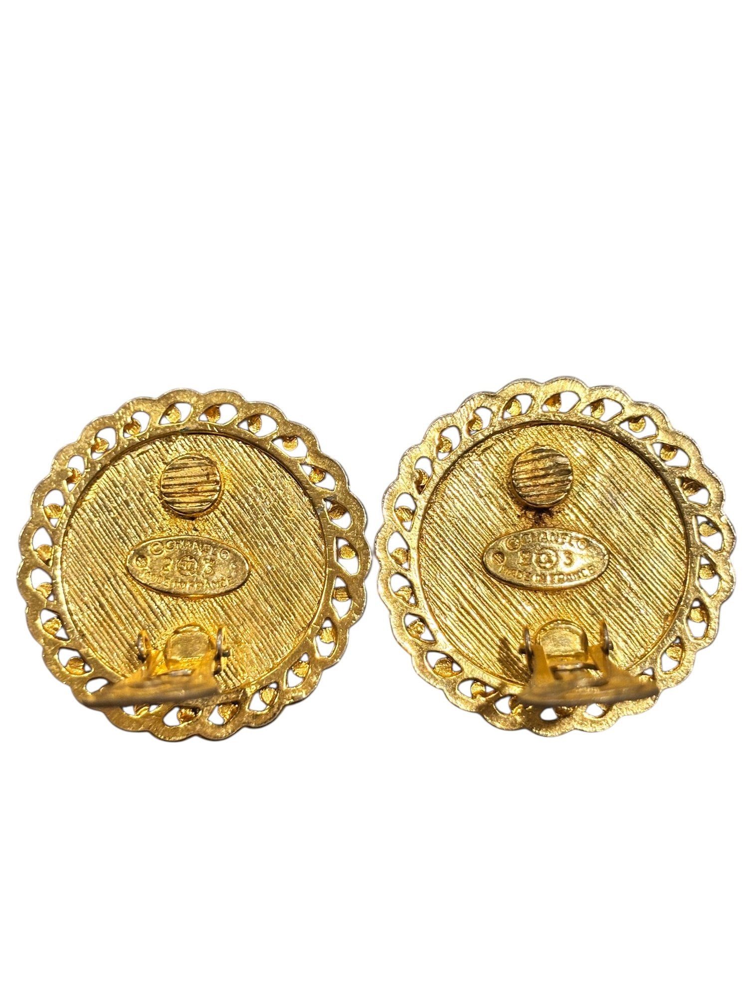 Chanel Wheat Motif Coin Clip-On Earrings (1980s) — Made in France - Payhip