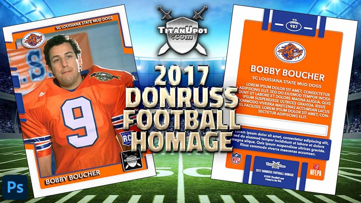2017 Donruss Football Homage Photoshop PSD Templates