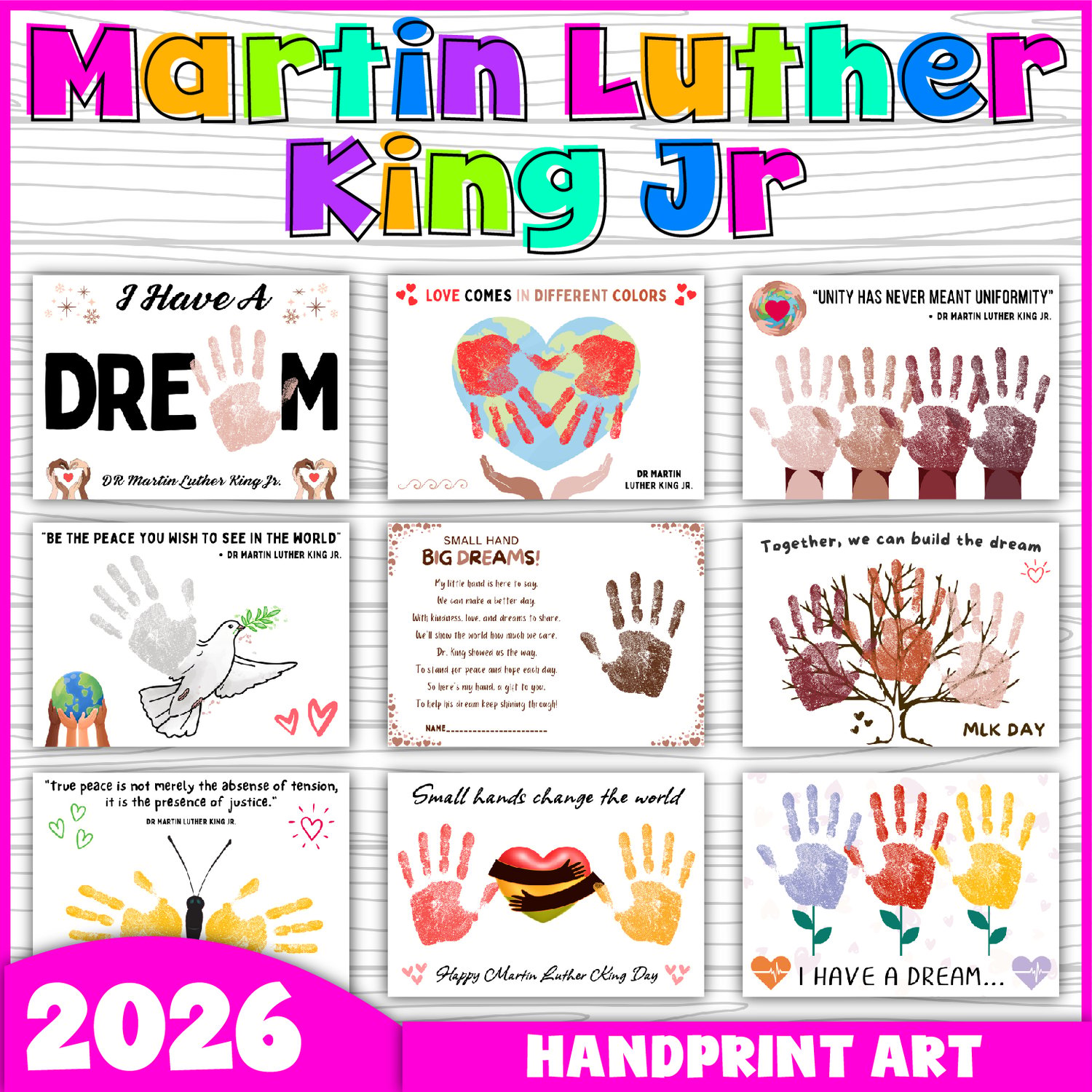 Martin Luther King Jr. Handprint Craft Activities | MLK Day Art ...