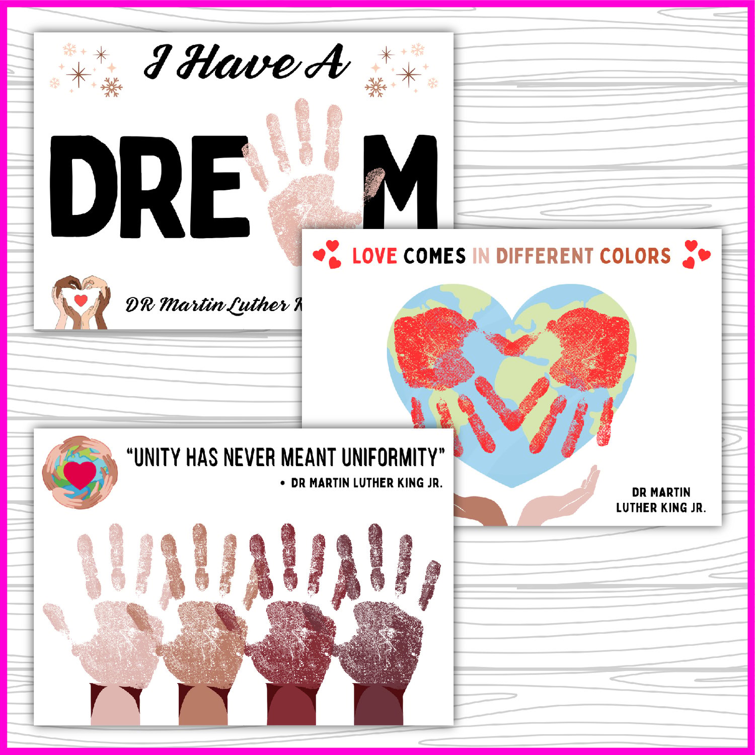 Martin Luther King Jr. Handprint Craft Activities | MLK Day Art ...