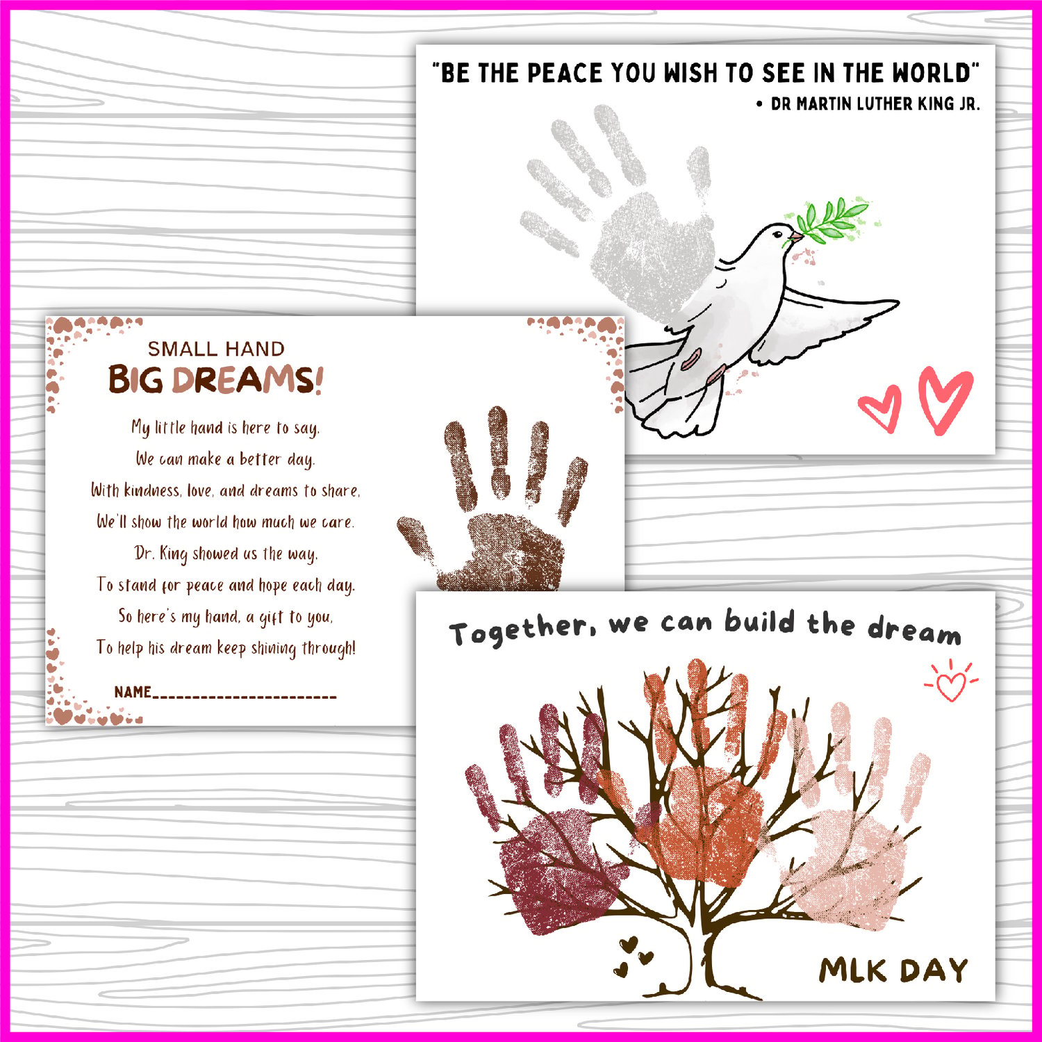Martin Luther King Jr. Handprint Craft Activities | MLK Day Art ...