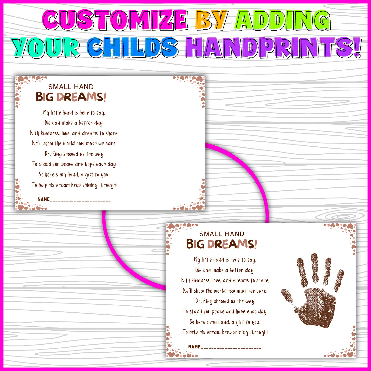 Martin Luther King Jr. Handprint Craft Activities | MLK Day Art ...