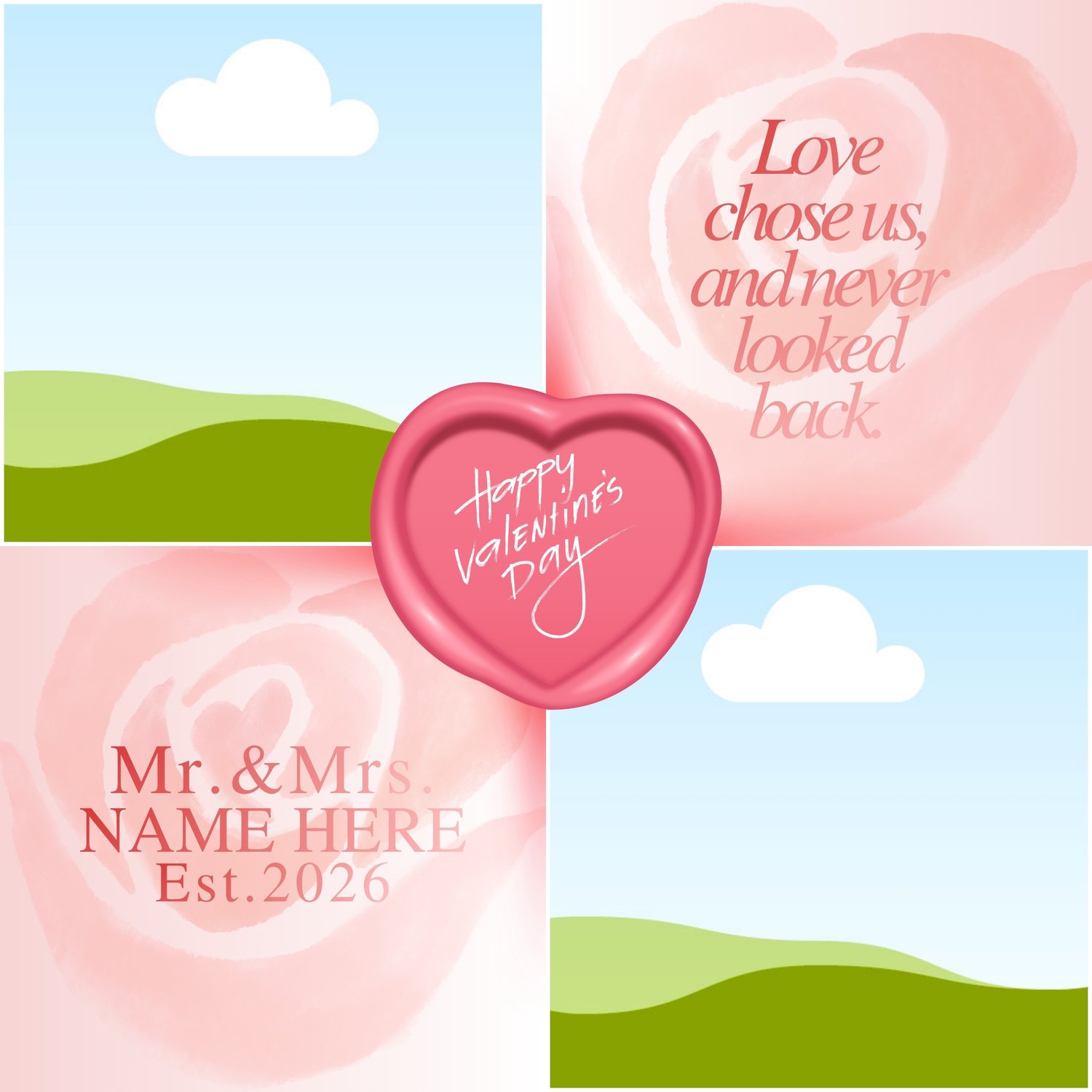 Personalized Valentine Pillow Cover | Love Chose Us & Never Looked Back ...