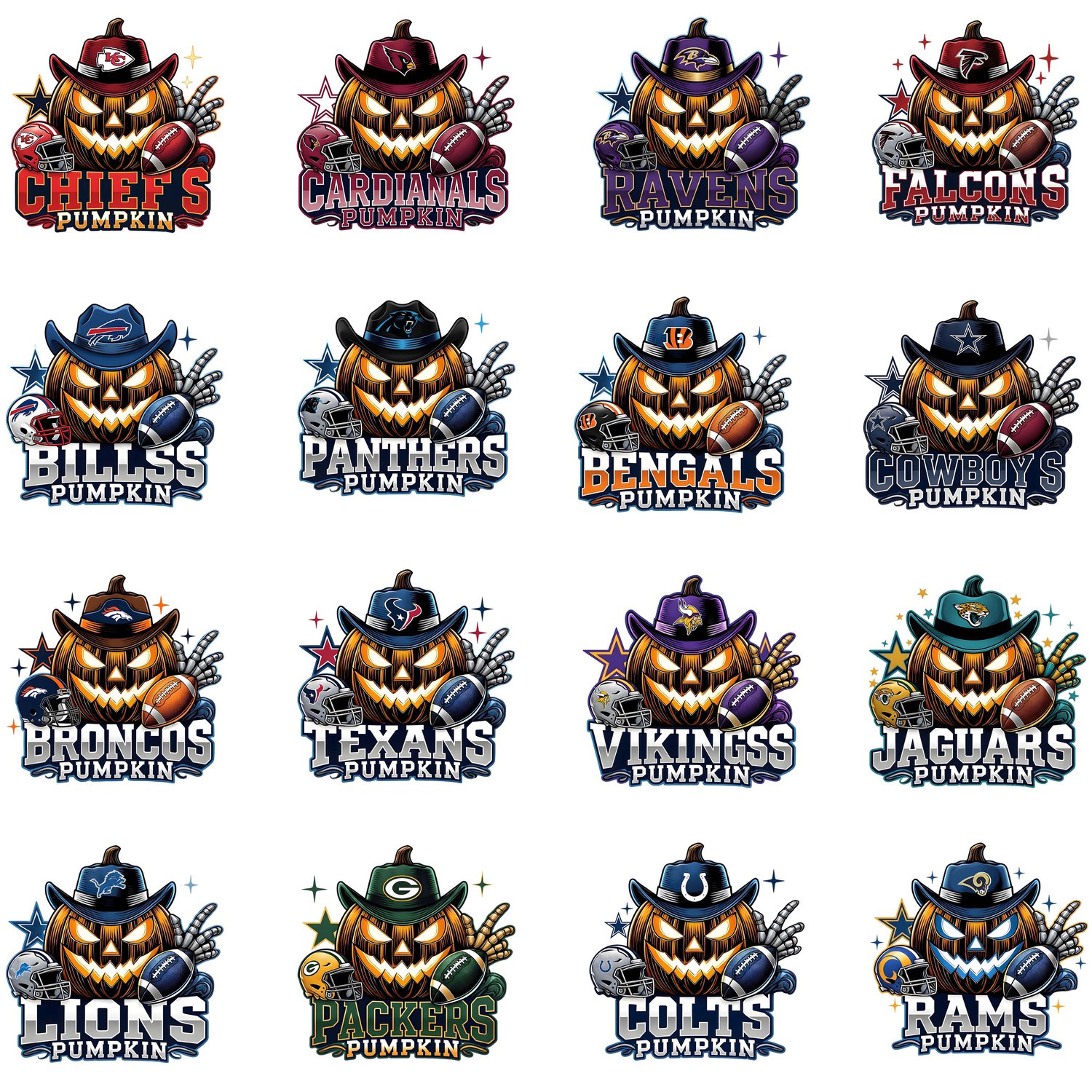 32 pumpkin NFL bundle - Payhip