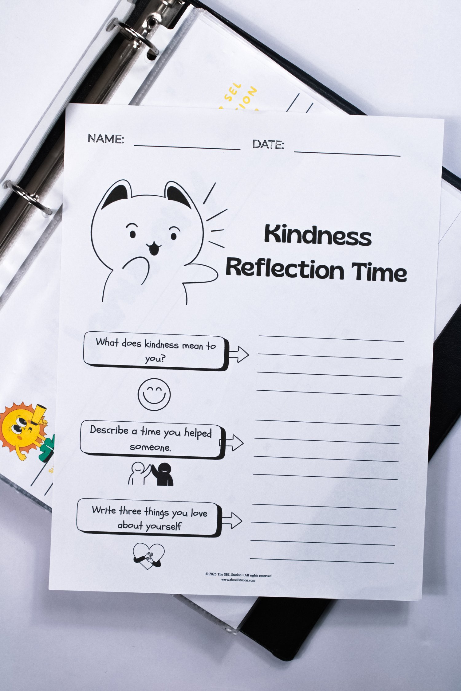 Kindness Reflection Time | Writing Worksheet for Elementary (Print & Go ...