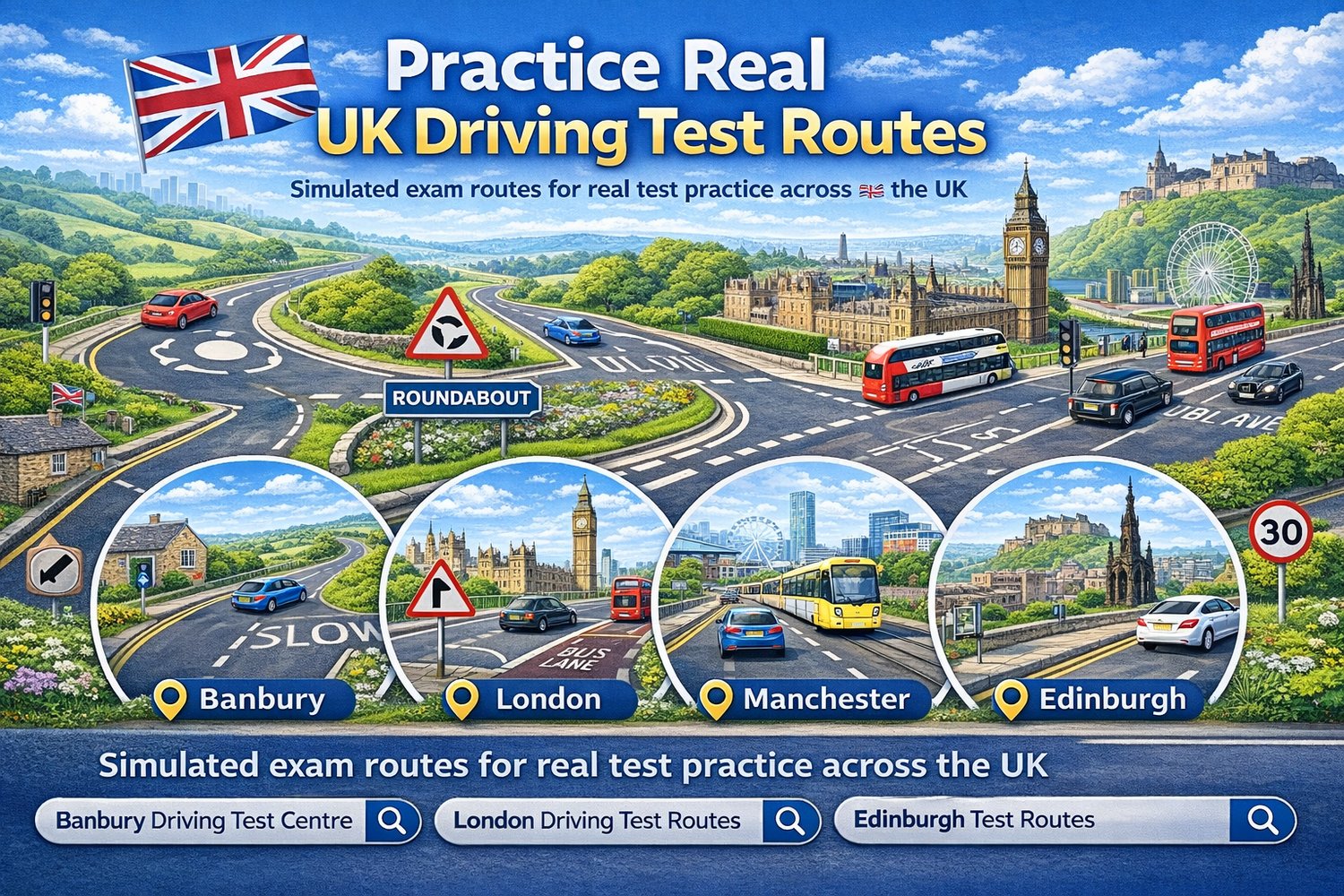 Newtown Driving Test Centre | 5 Google Maps Practice Routes (PDF) - Payhip