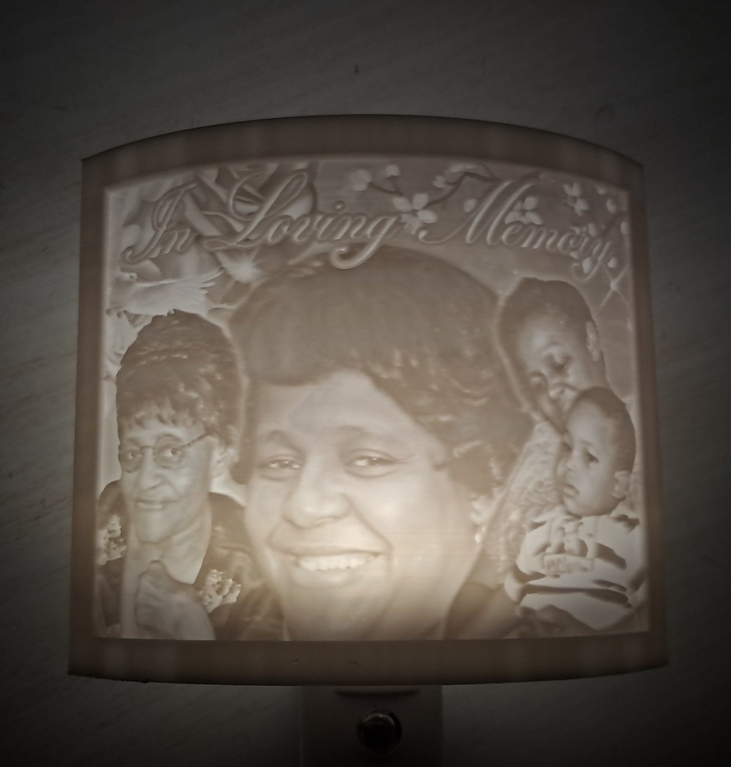 Custom Memorial Night Light with LED Base - Payhip