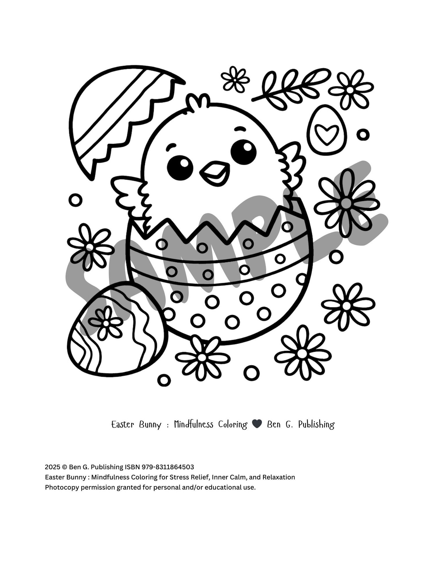 Easter Bunny : Mindfulness Coloring - 10 free pages! - Payhip