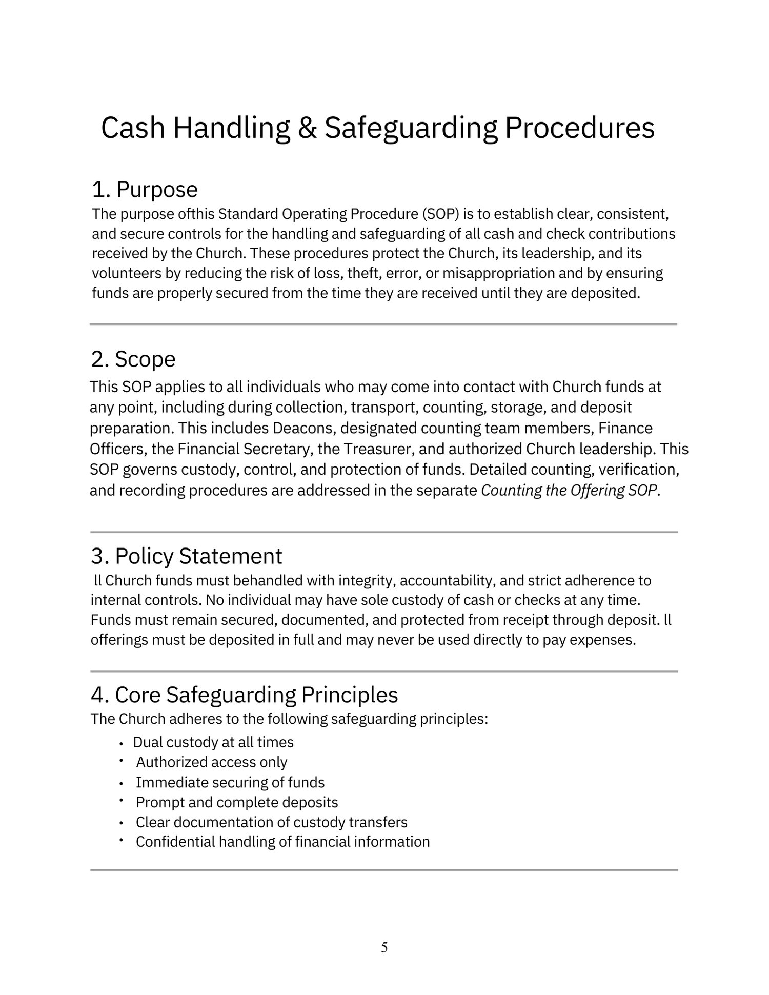Cash Handling & Safeguarding Procedures - Payhip