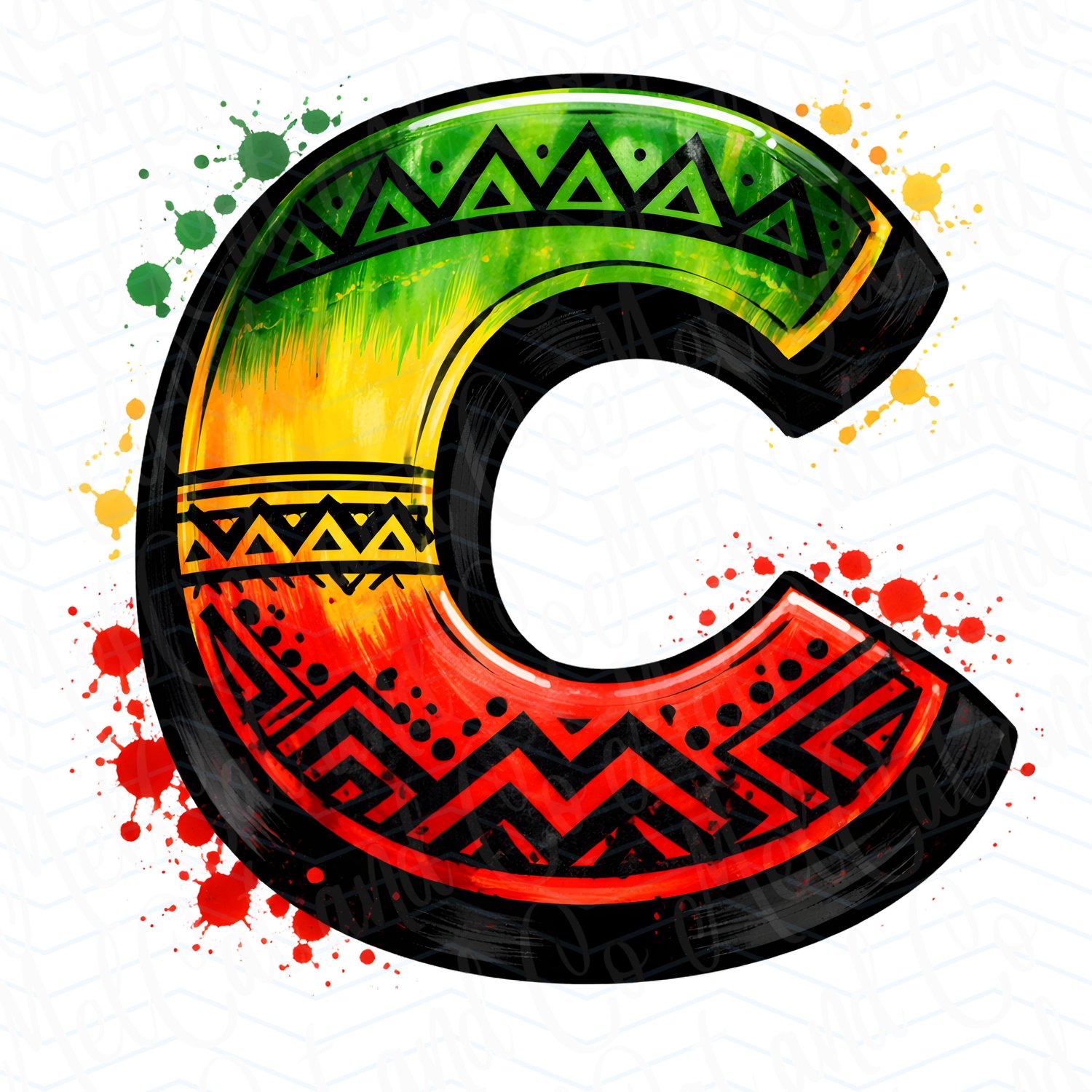 Afrocentric Alphabet Letters A–Z | Bold African Pattern Typography ...