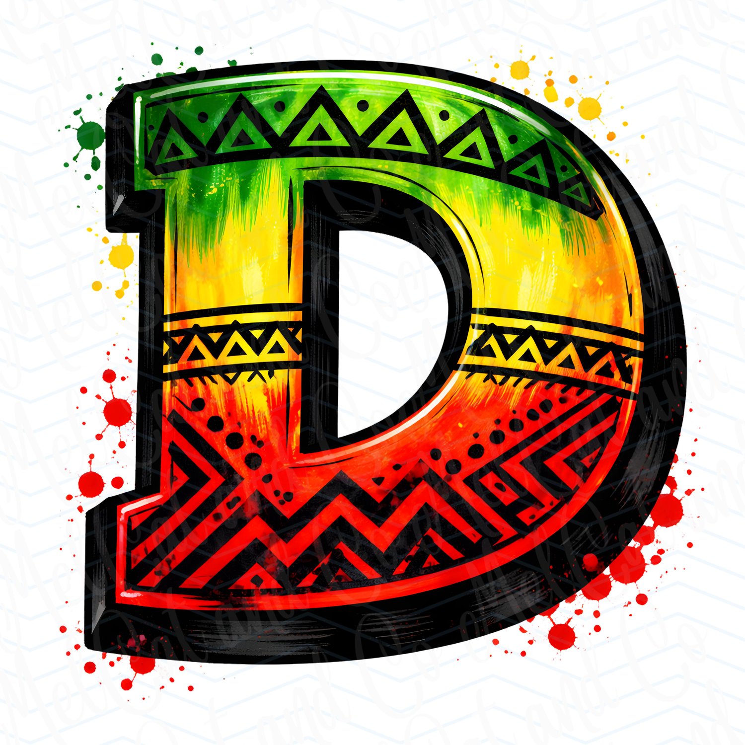 Afrocentric Alphabet Letters A–Z | Bold African Pattern Typography ...