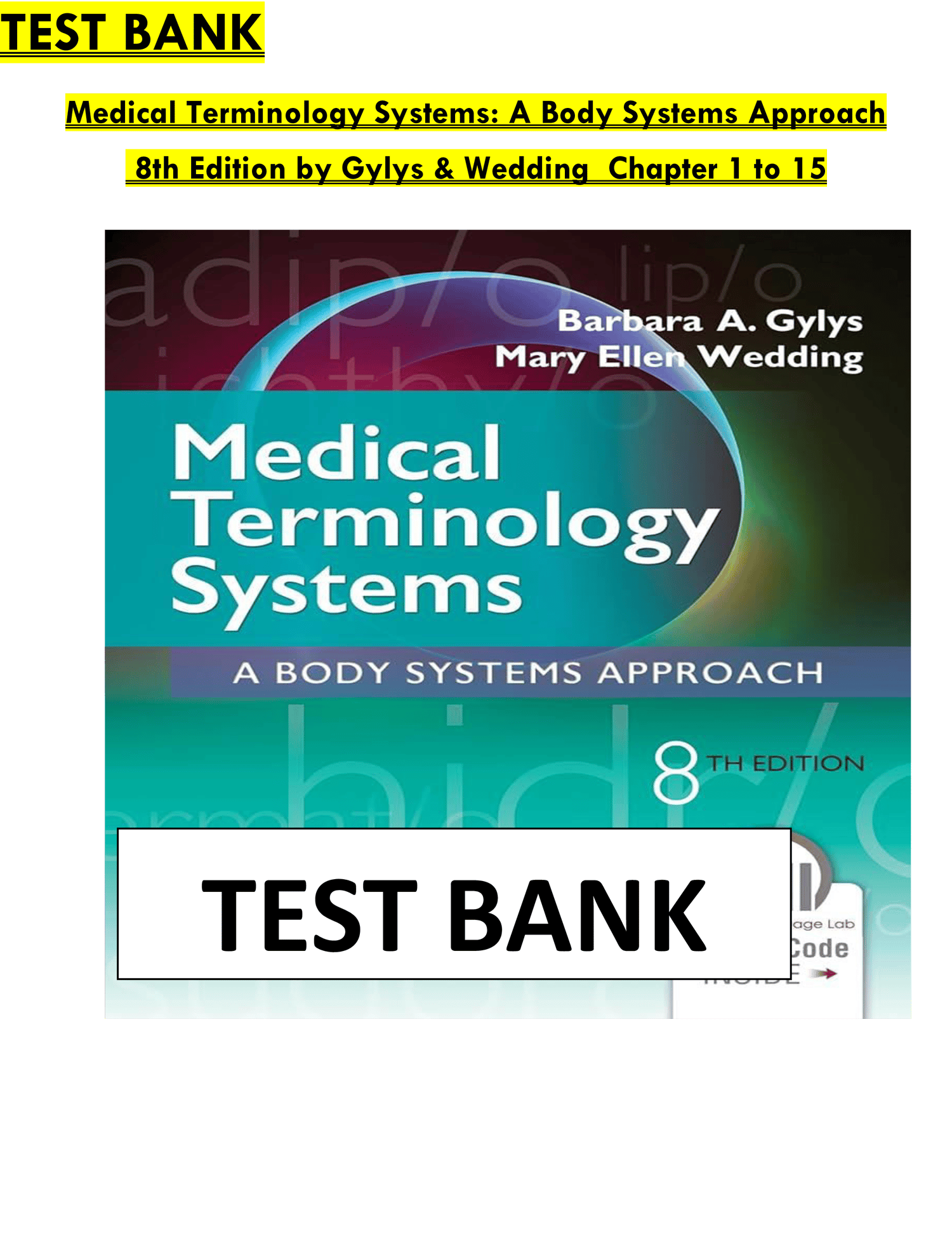 Medical Terminology Practice Test Bank (Chapters 1–15) | Body Systems ...