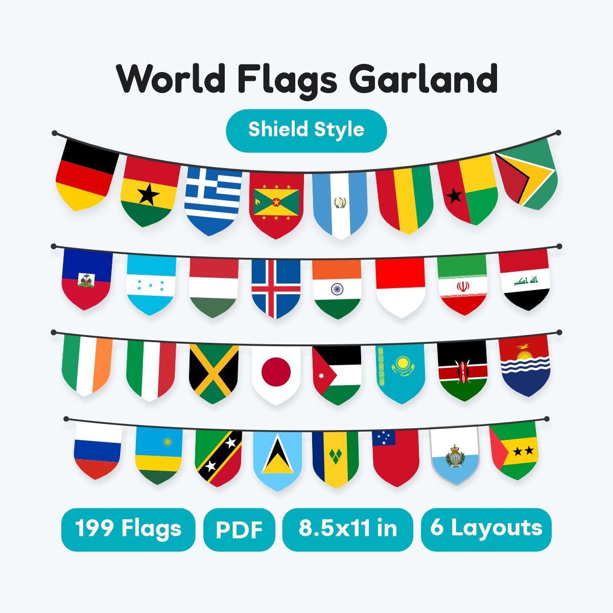 Flags Banner Printable