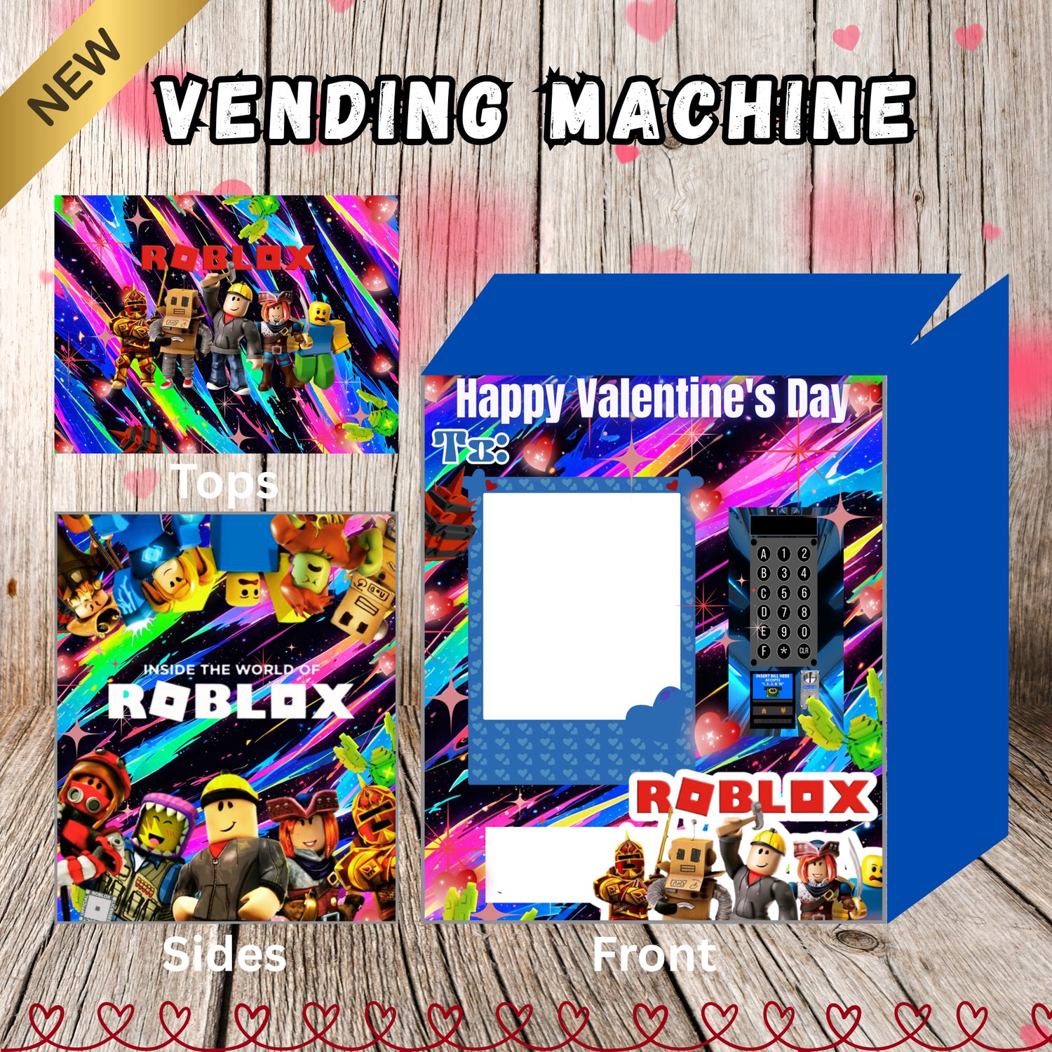 ROBLOX VENDING MACHINE | 12×16in | EDITABLE | VALENTINE THEME - Payhip