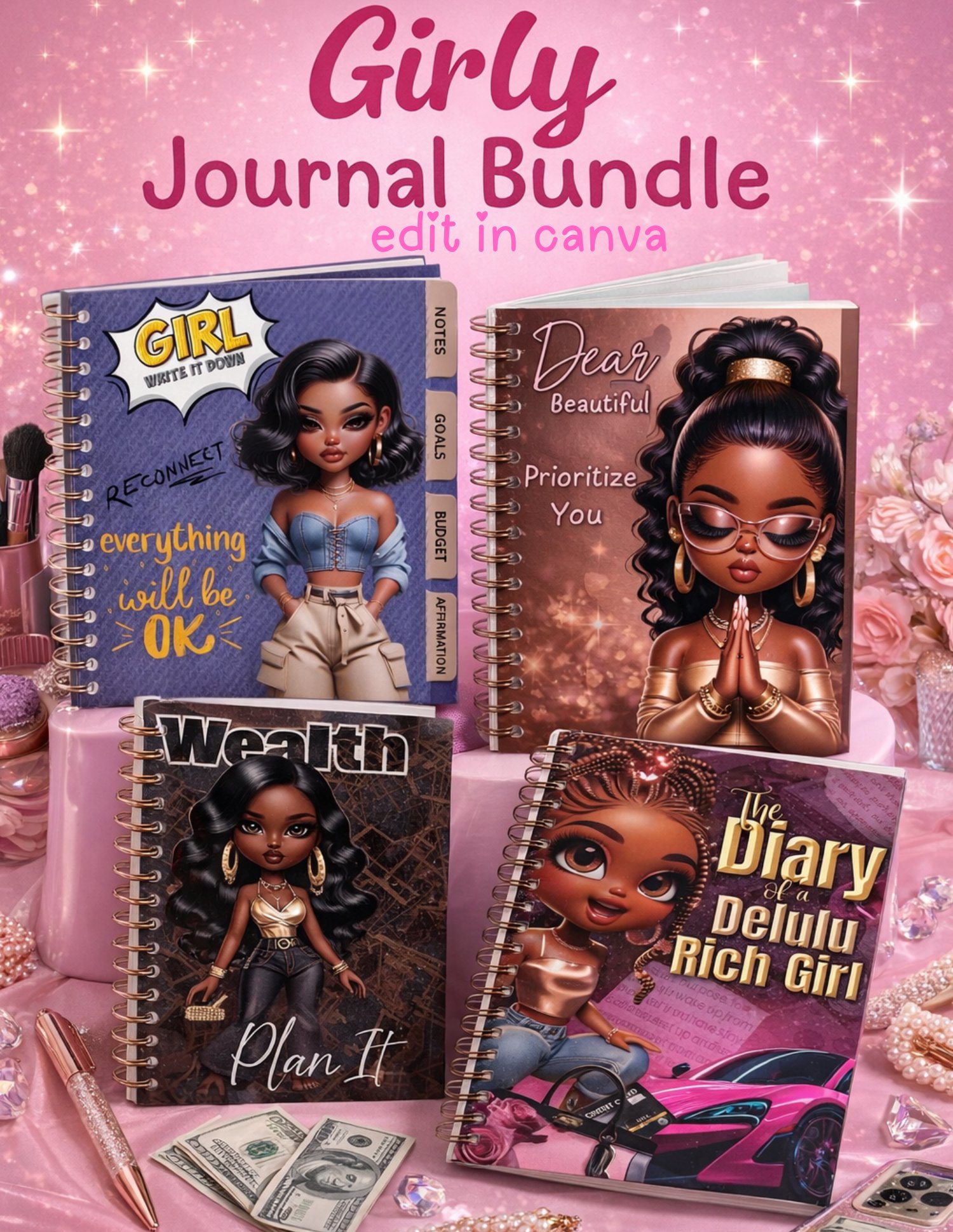 8 Custom Journal & Notebook Covers Bundle - Payhip