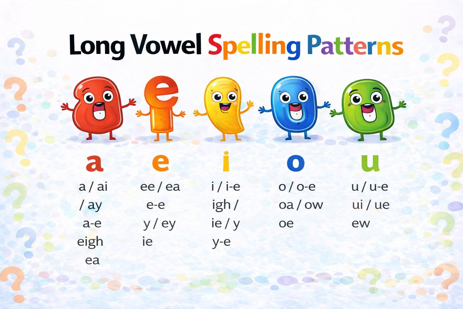 Long Vowel Bundle | Phonics Spelling Patterns | A-E-I-O-U Worksheets ...