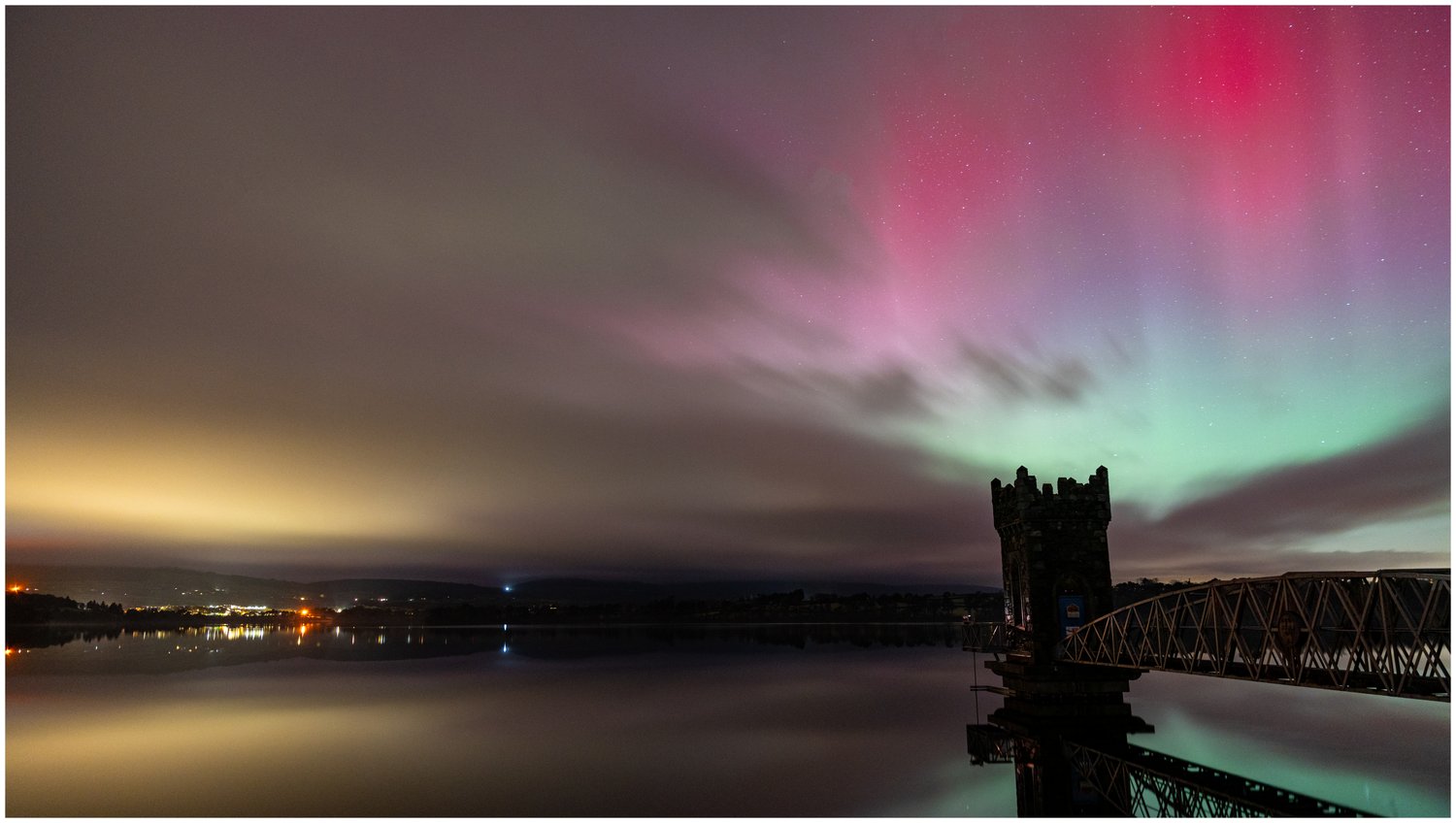 Vartry Reservoir Wicklow Aurora Borealis Night Sky Wall Art Photograph ...