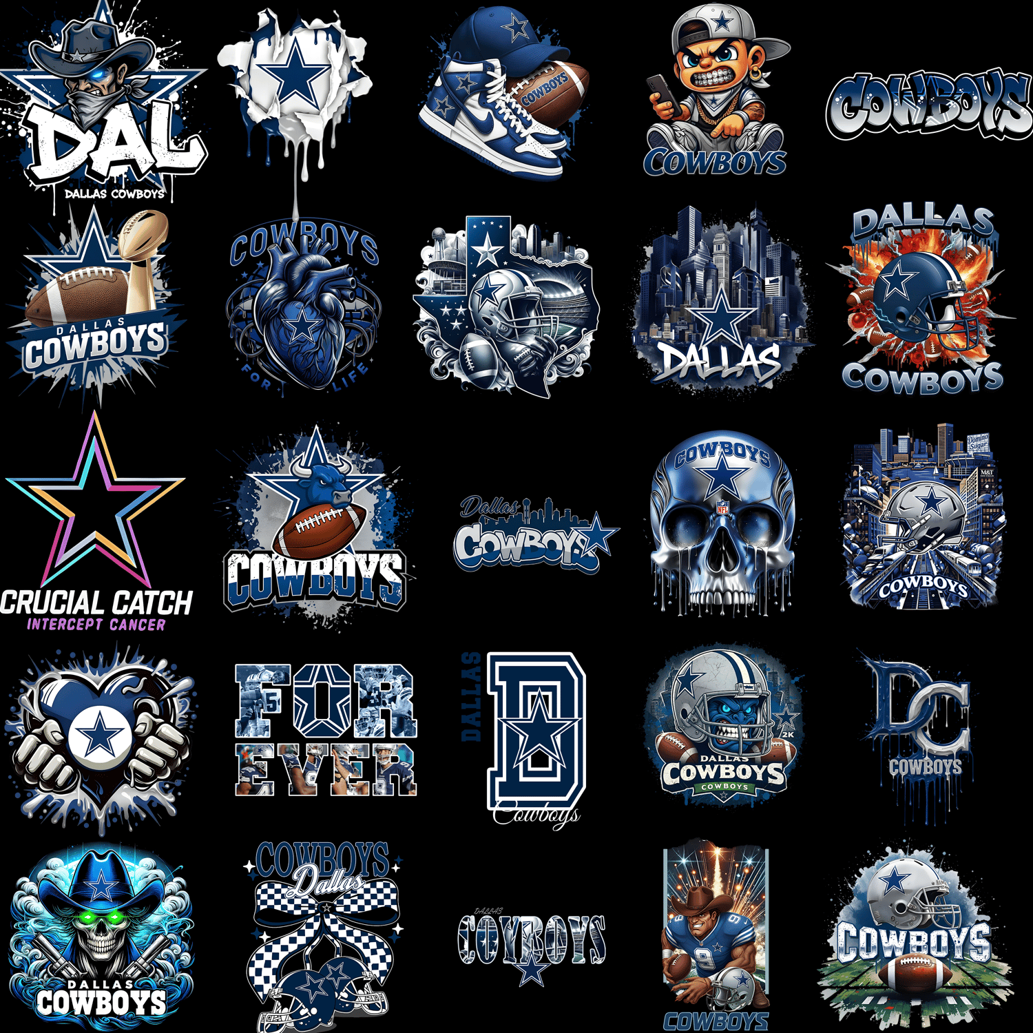 25 set Dallas Cowboys NFL designs - Payhip