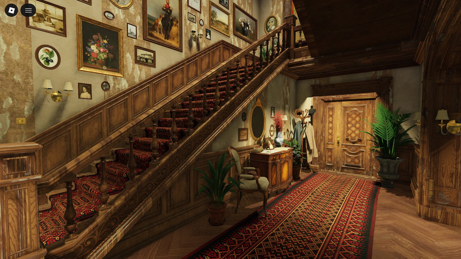 FREE Antique House – Roblox Two-Floor Interior Asset Map