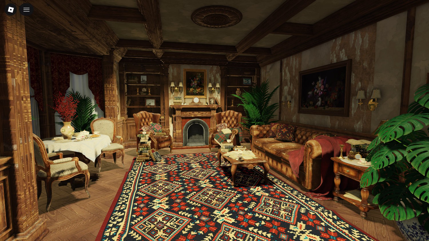 FREE Antique House – Roblox Two-Floor Interior Asset Map