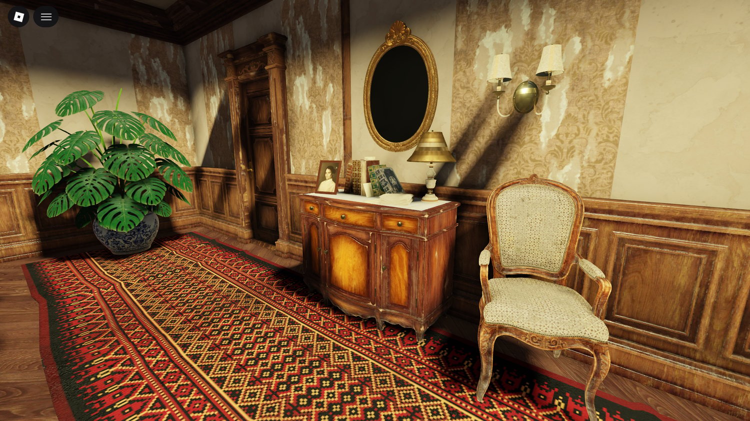 FREE Antique House – Roblox Two-Floor Interior Asset Map