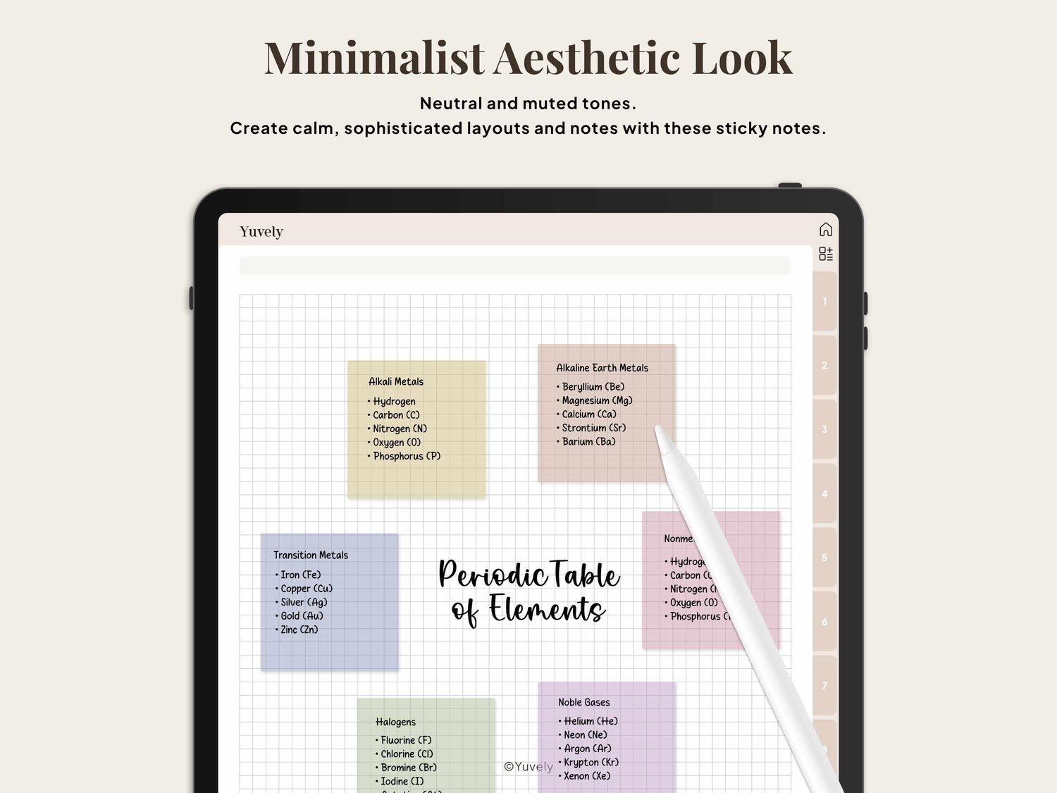 Neutral Transparent Sticky Notes | Digital Stickers
