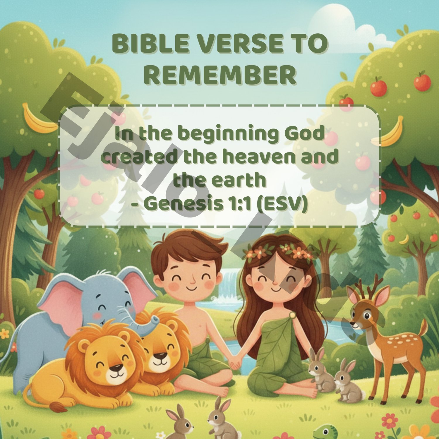The Creation — Bible Story for Kids (Printable PDF) - Payhip