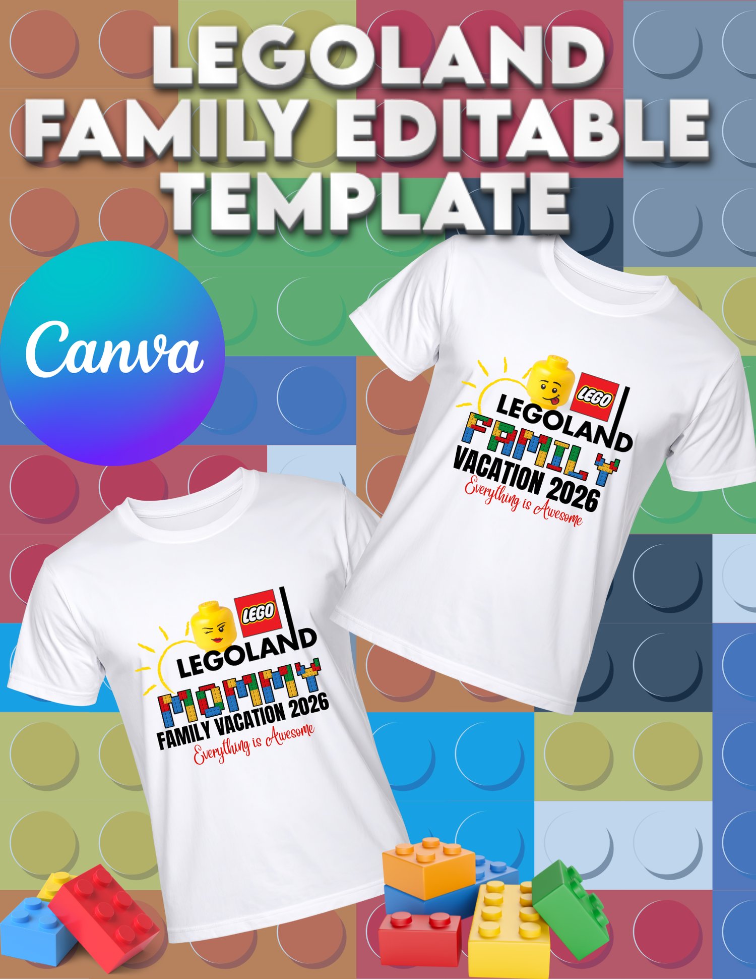 LEGOLAND FAMILY EDITABLE SHIRT TEMPLATE - Payhip