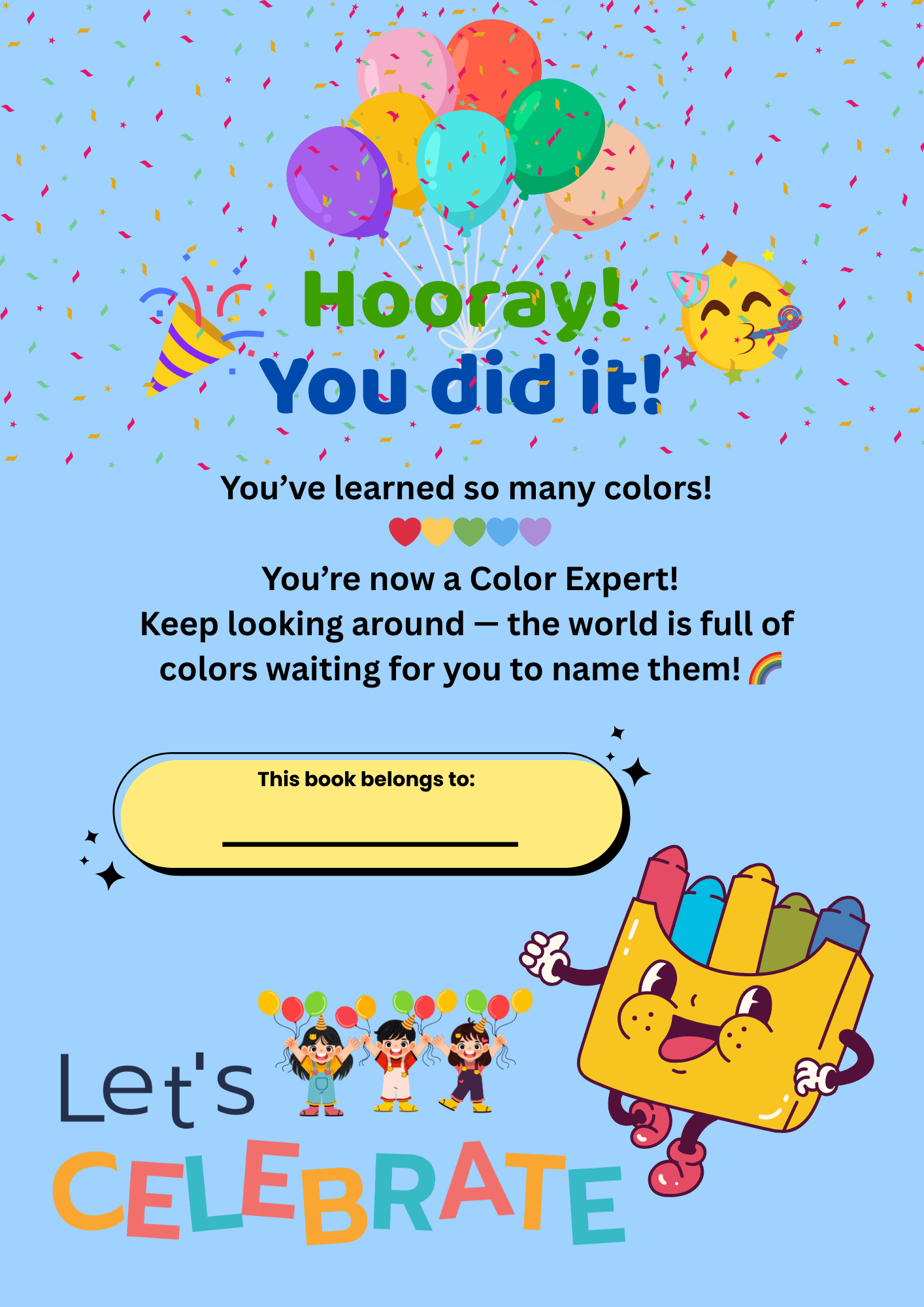 Let’s Learn the Colors — Printable Coloring & Matching Activities for ...