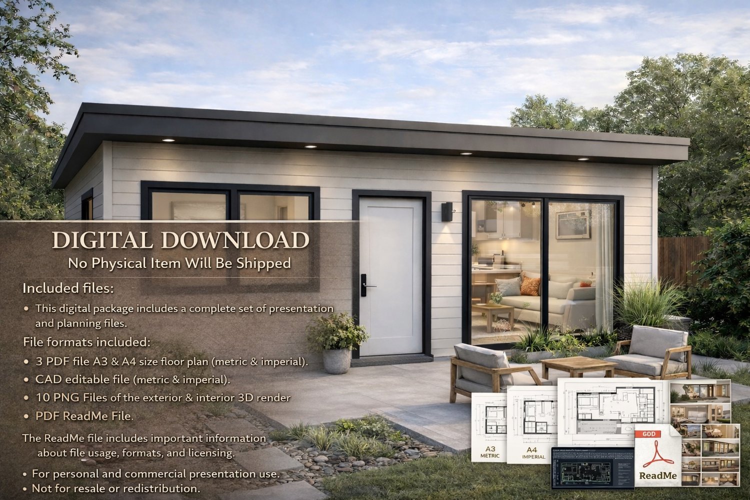 Modern Scandinavian ADU House Design | 1 Bedroom Small House | Interior ...