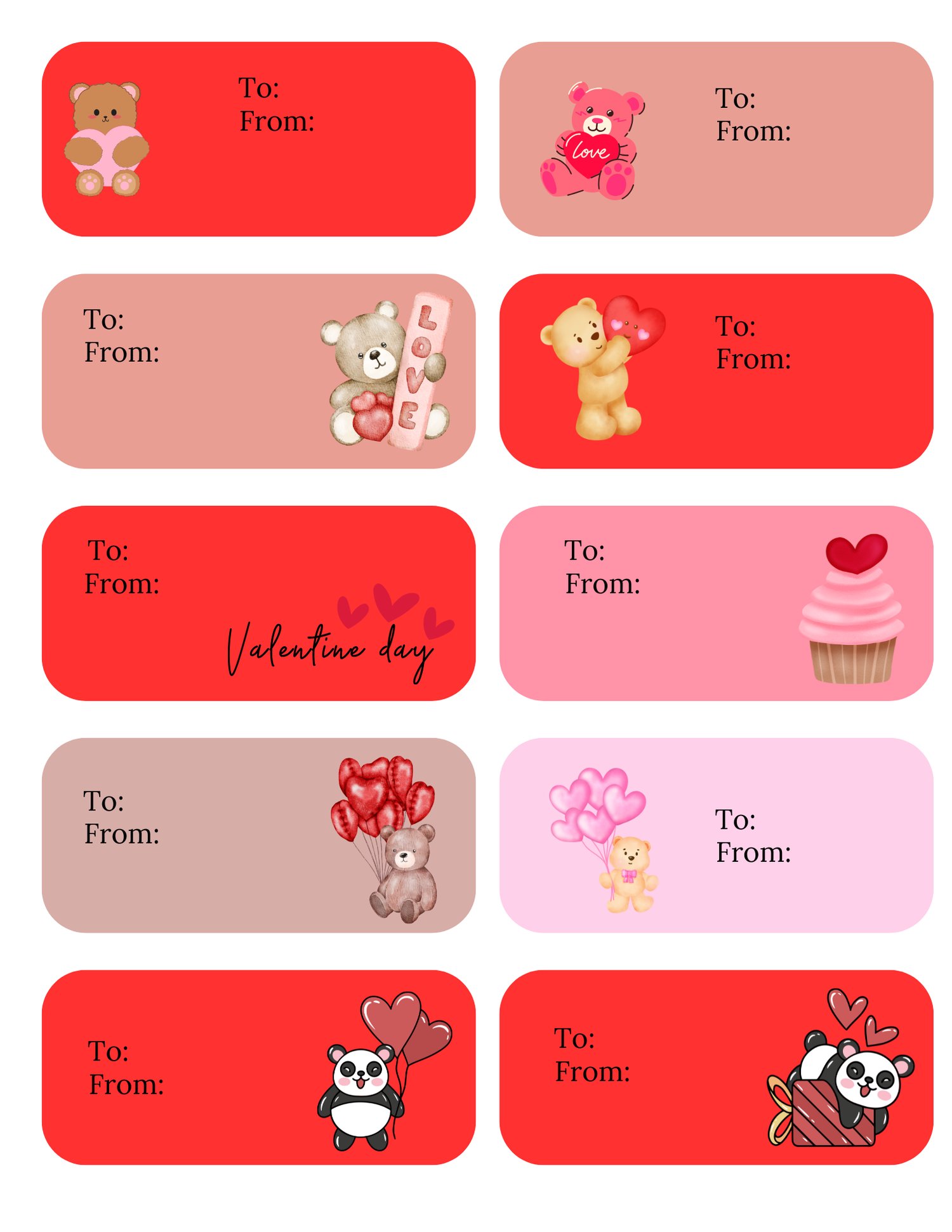 💕 Valentine’s Day Editable Gift Tags & Labels Bundle 💕 - Payhip
