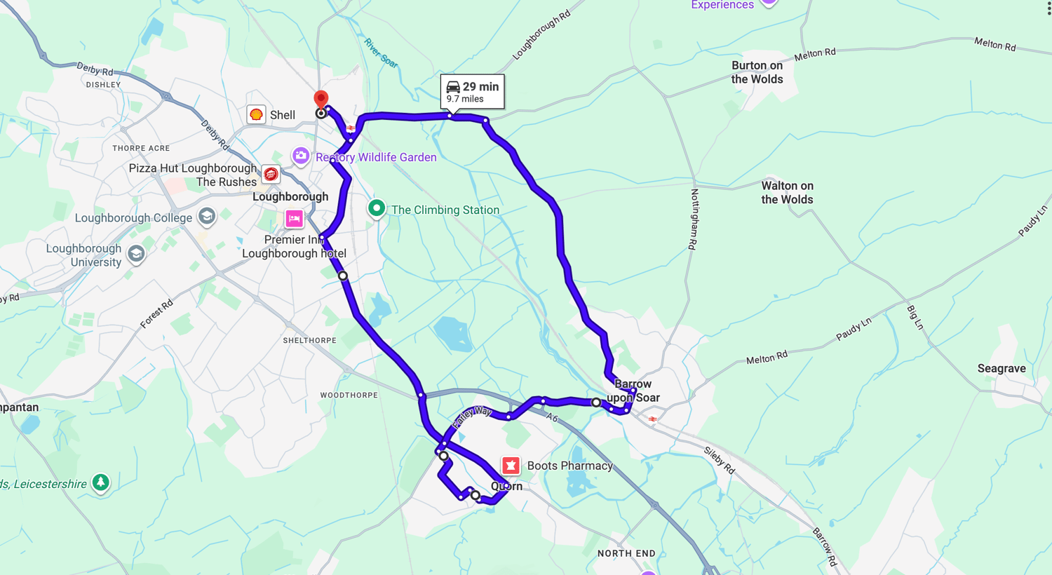 Loughborough Driving Test Centre | 5 Google Maps Practice Routes (PDF ...