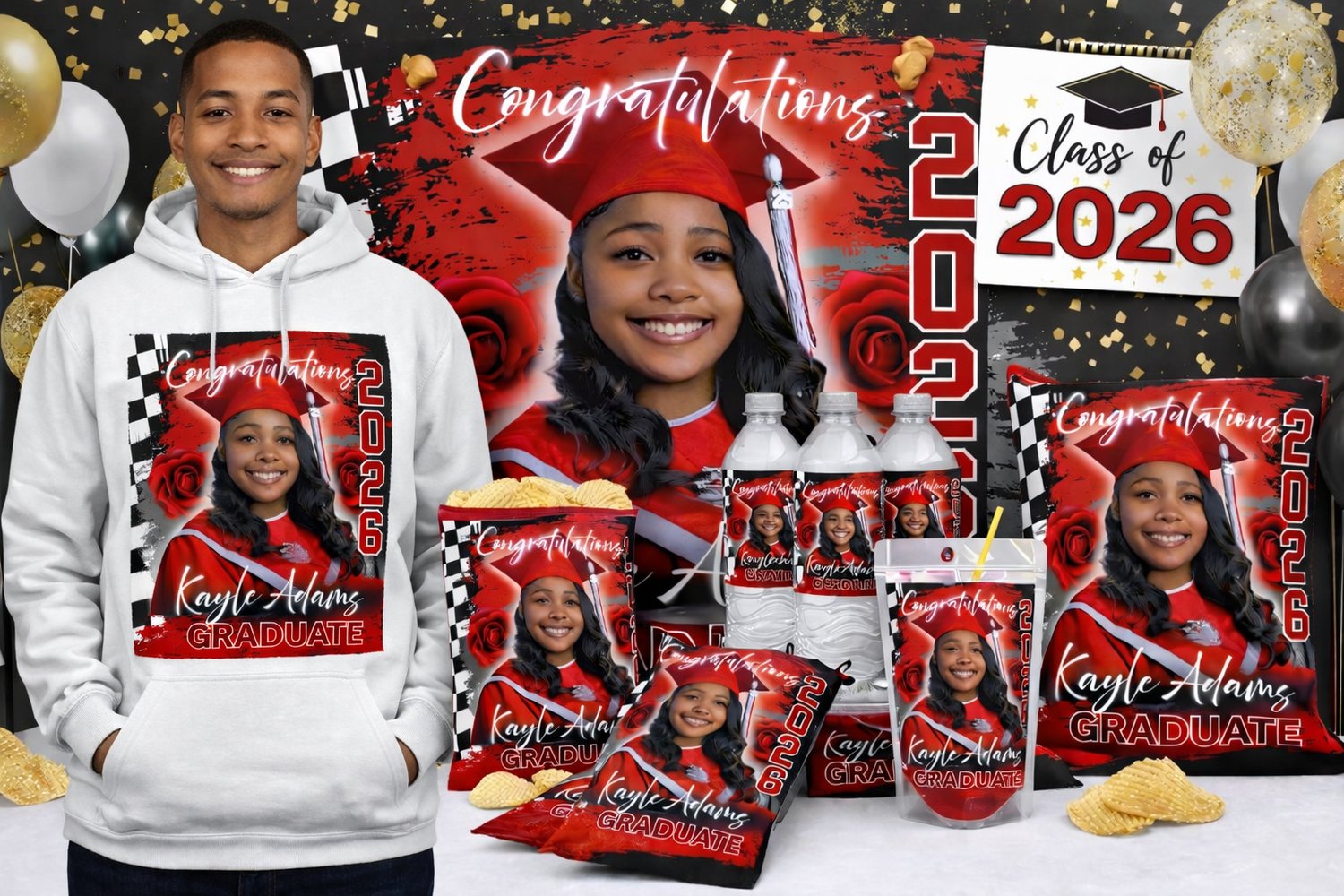 Congratulations Graduate Editable Canva Template - Payhip